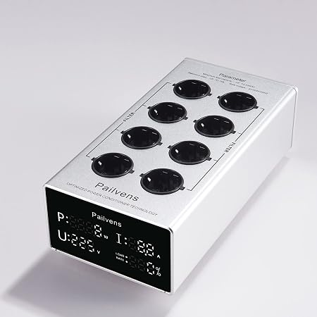 Pailvens Netzfilter Steckdosenleiste HiFi mit großer LED-Anzeige ...