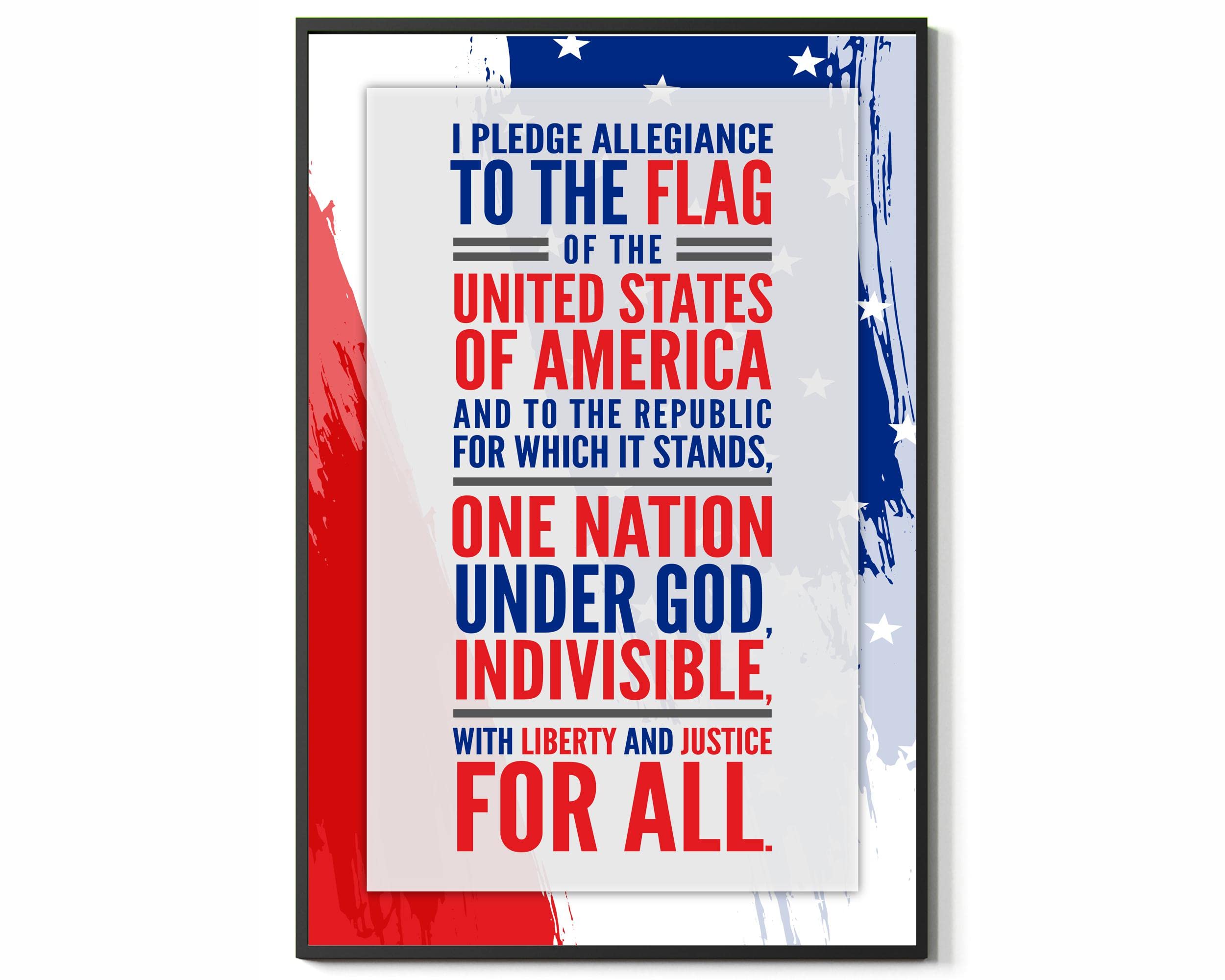 I Pledge Of Allegiance American Flag Cool Wall Decor Art | Desertcart EGYPT