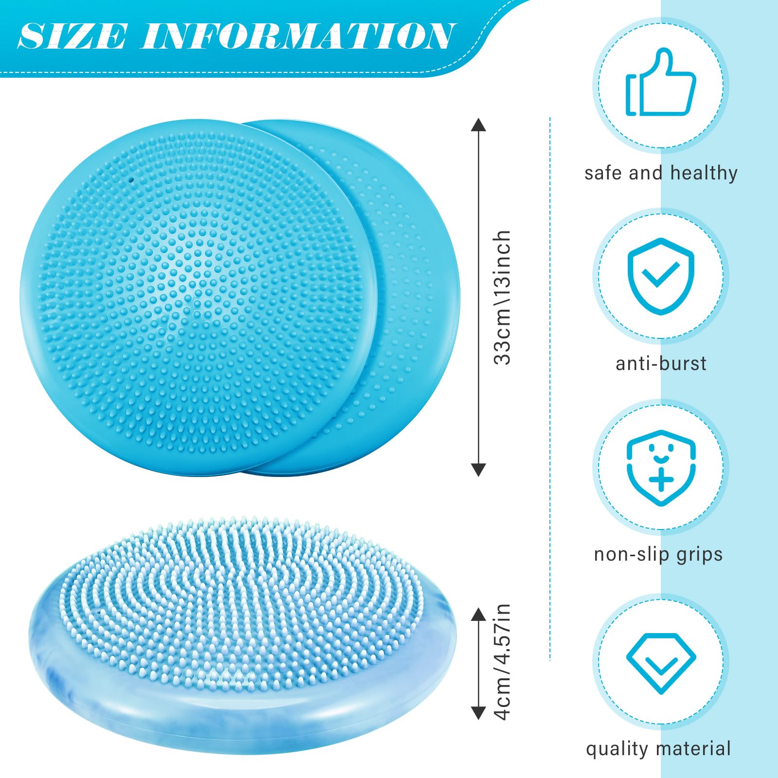 Snapklik.com : Libima 4 Pcs Wiggle Seat For Sensory Kids Inflated ...