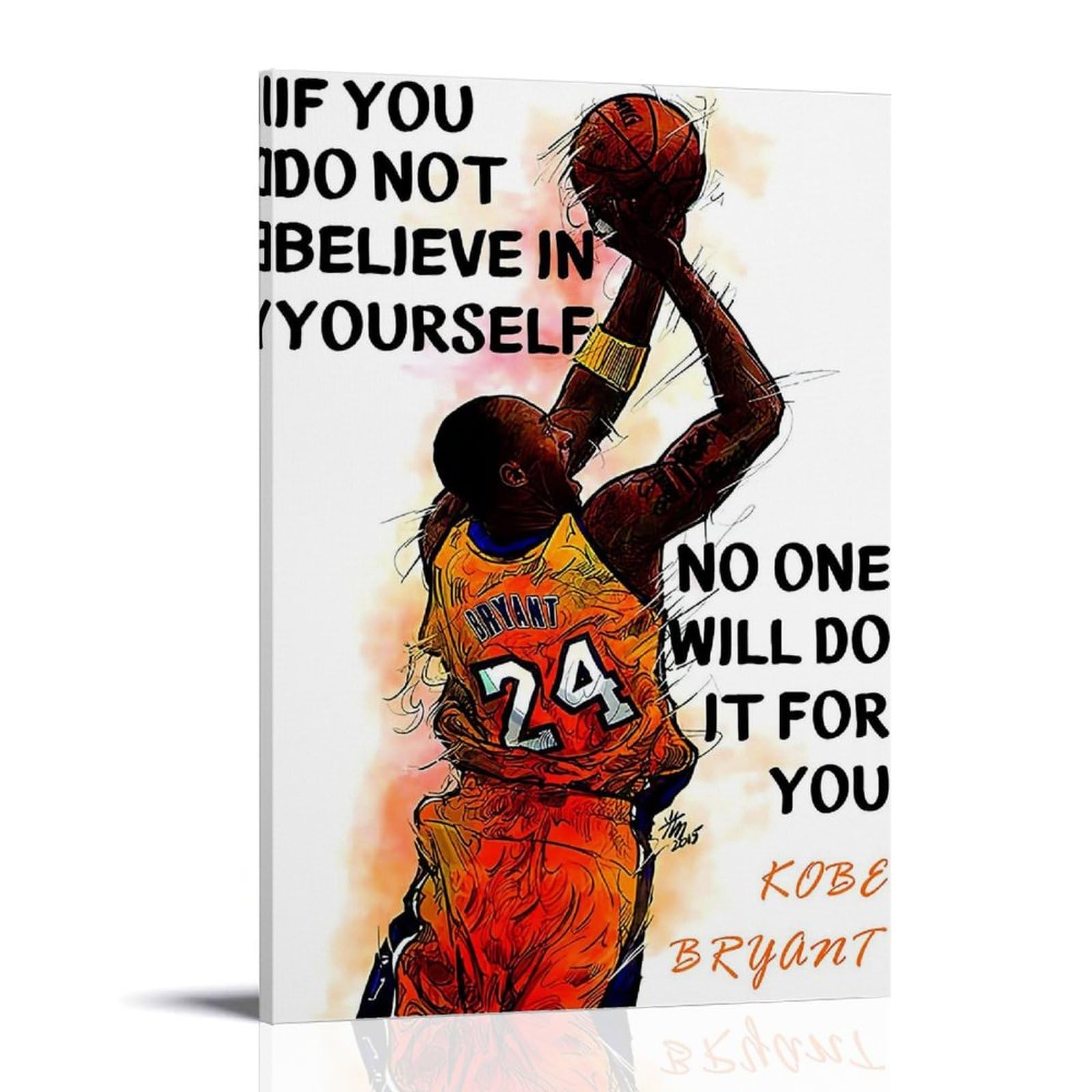 Amazon.com: VBKYFNZ Kobe Mamba Mentality Bryant Poster Canvas Wall Art ...