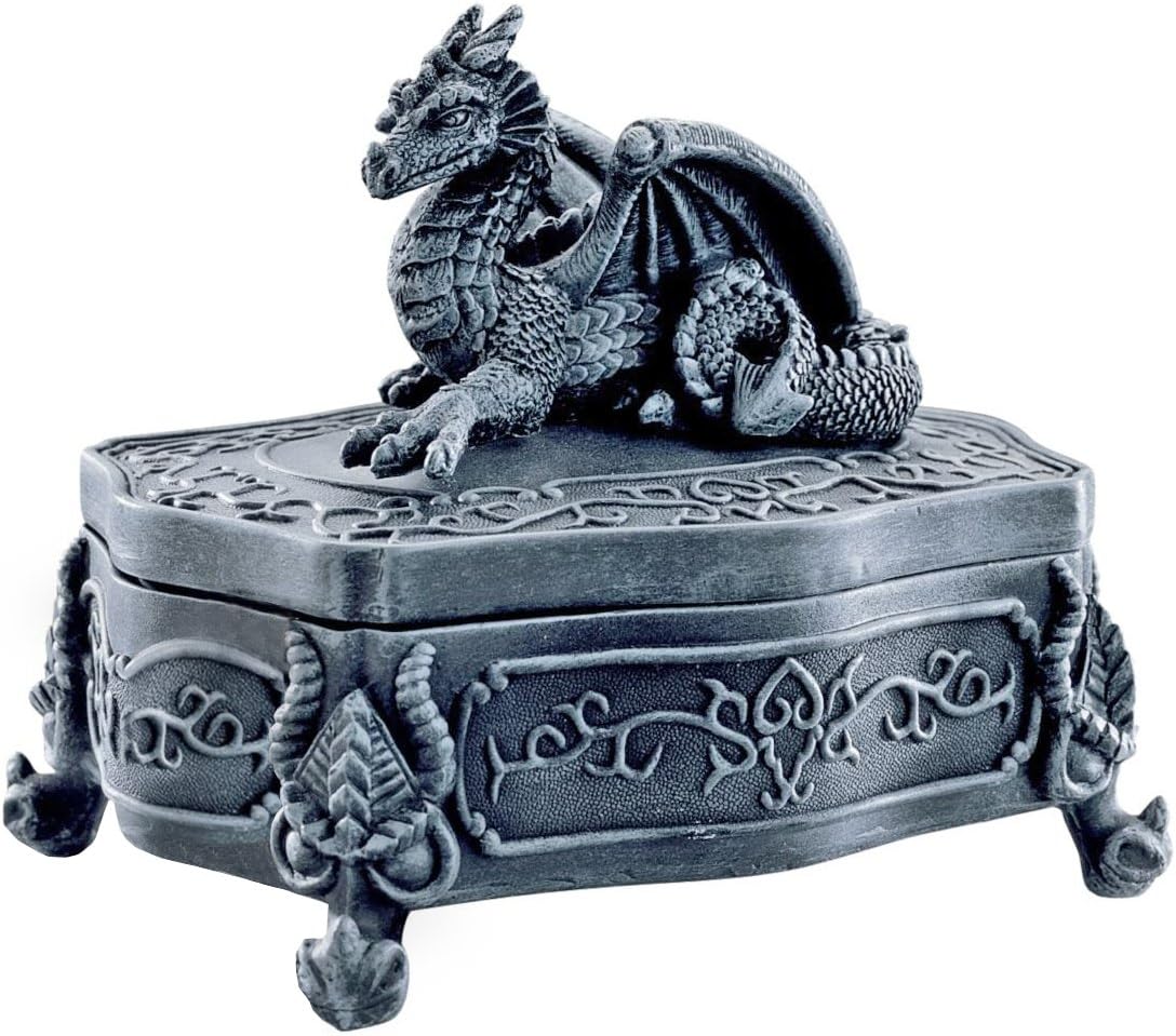 Amazon.com: Top Collection Celtic Dragon Hinged Treasure of the Gold ...