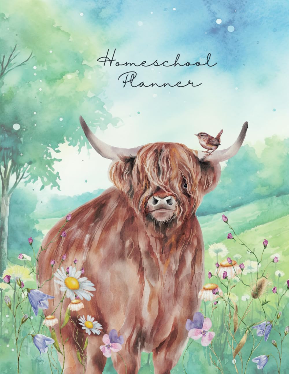 Homeschool Planner: Highland Cow | Great for Multiple Kids ...