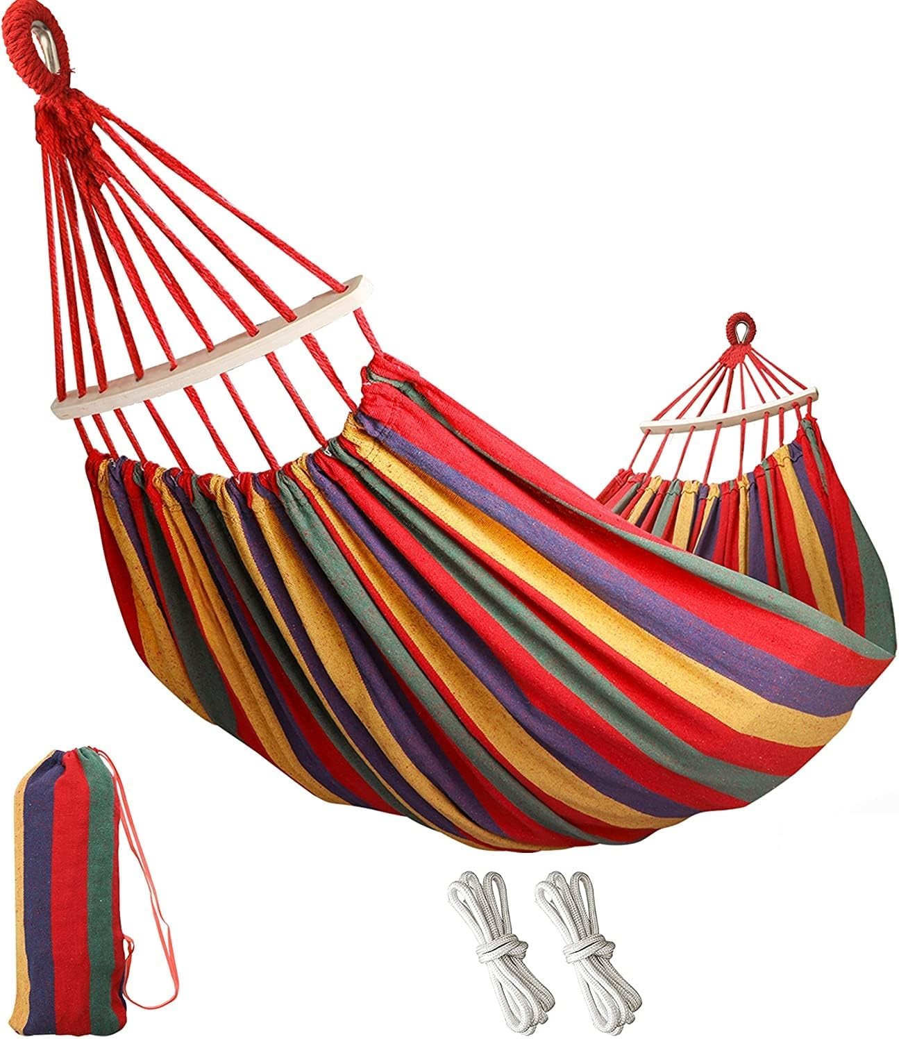 Baskety Camping Canvas Fabric Portable Garden Hammocks Striped ...