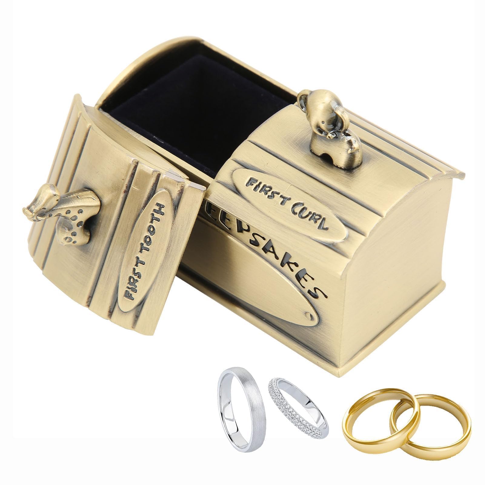 Snapklik.com : Baby First Tooth And Curl Keepsake Box, Tooth Holder ...