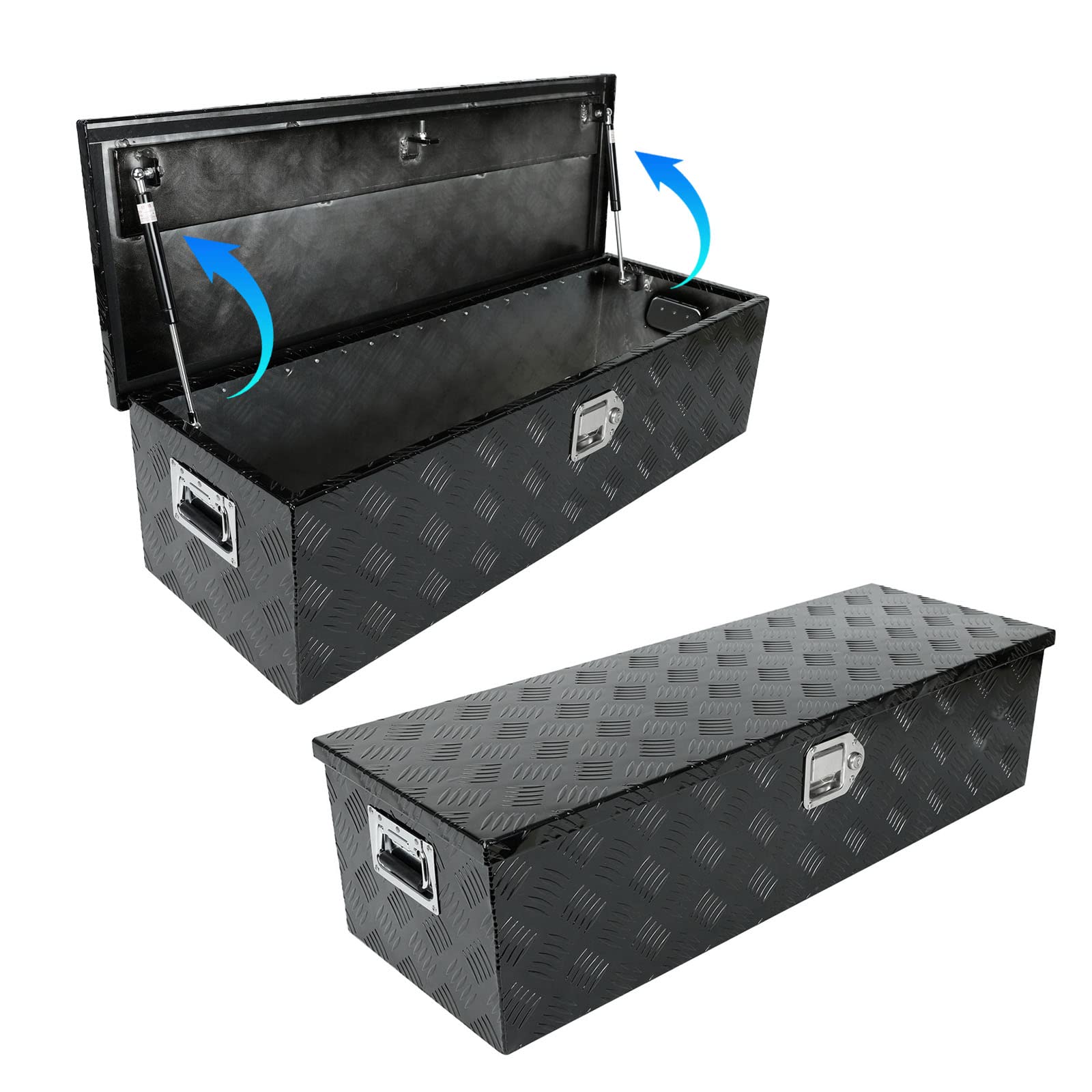 Snapklik.com : Frperce 39"X13"X10" Black Aluminum Truck Tool Box