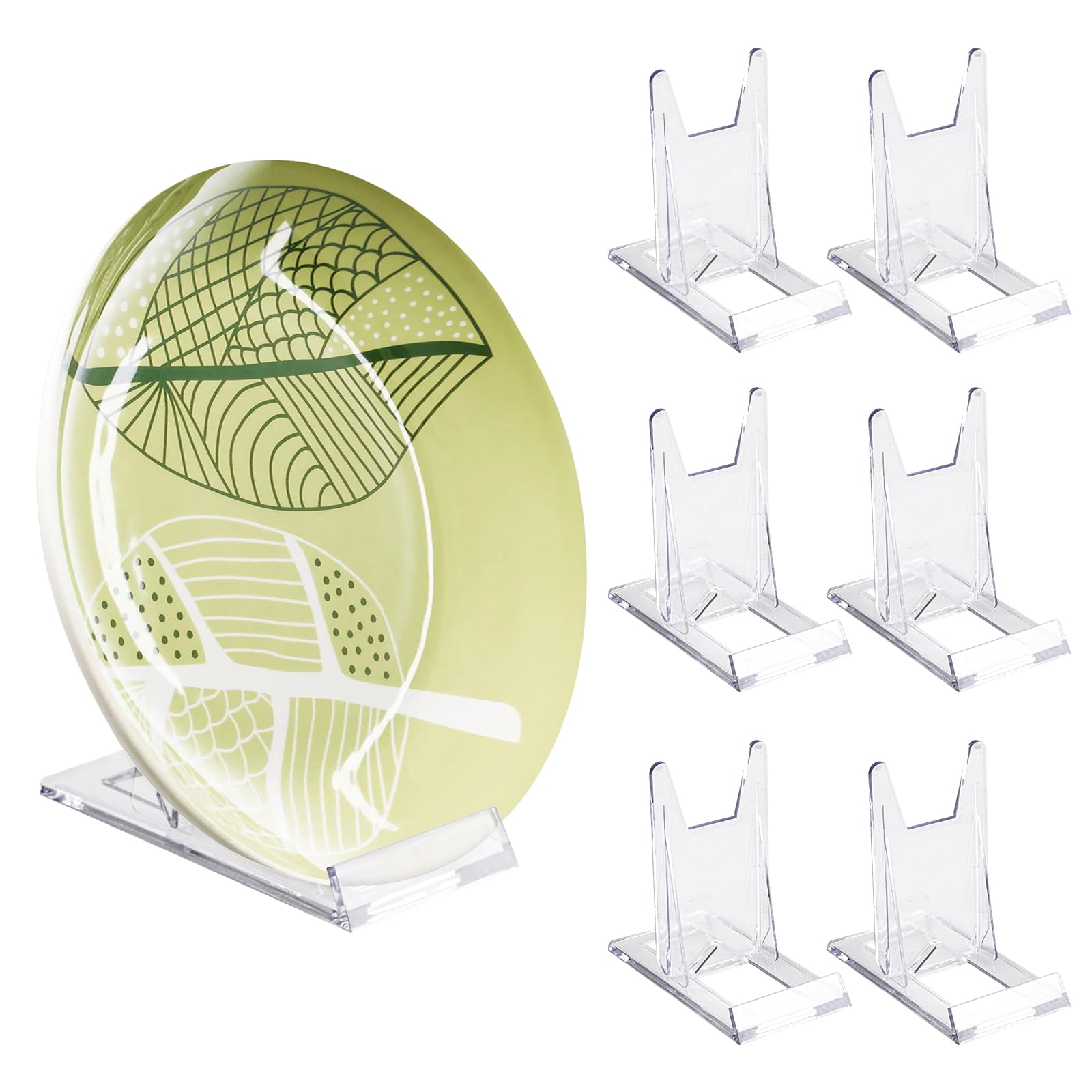Clear Plastic Plate Stands 6 Pcs Acrylic Plate Stands, Clear Plastic