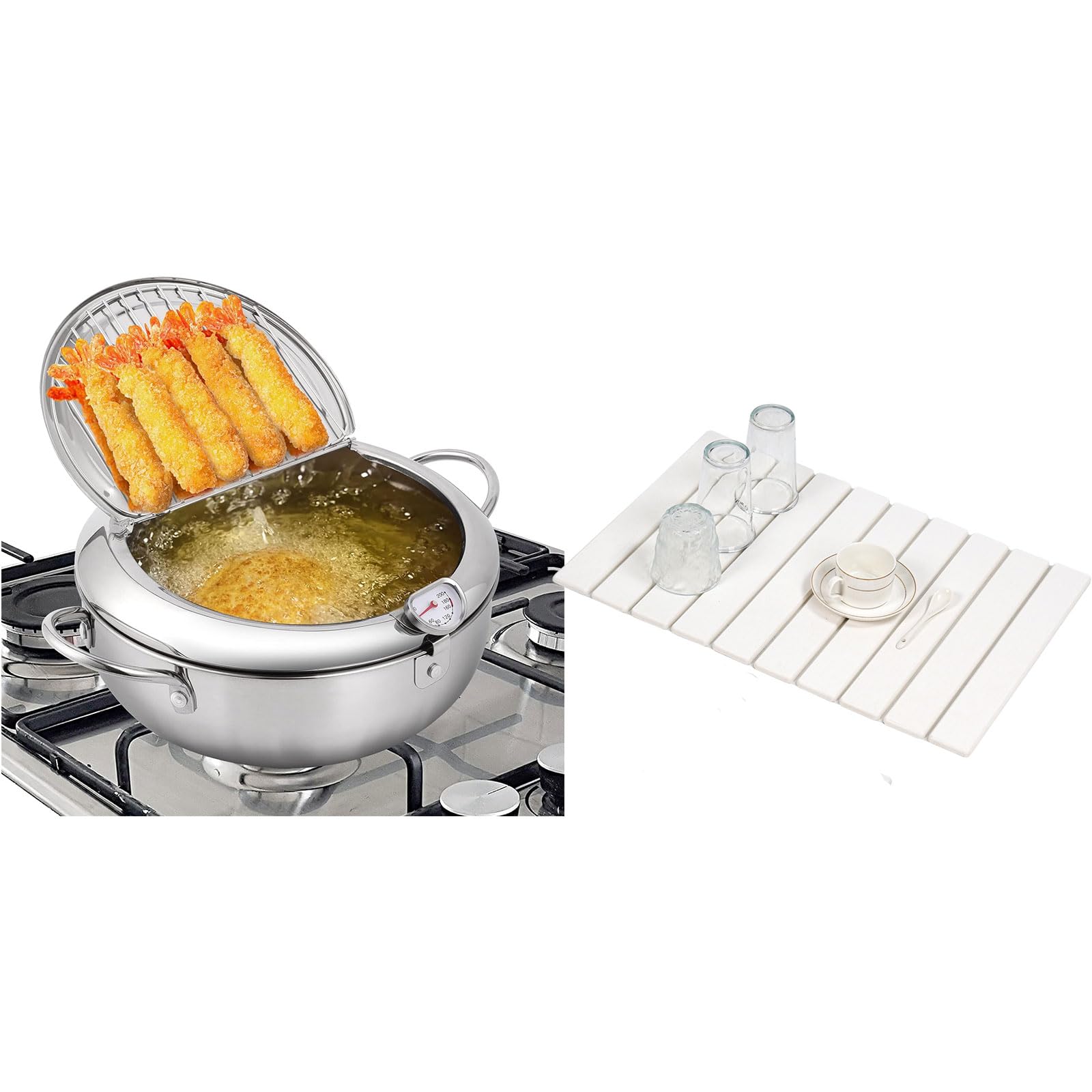 Amazon.com: Premium Kitchen Essentials Bundle: Japanese Tempura Deep ...