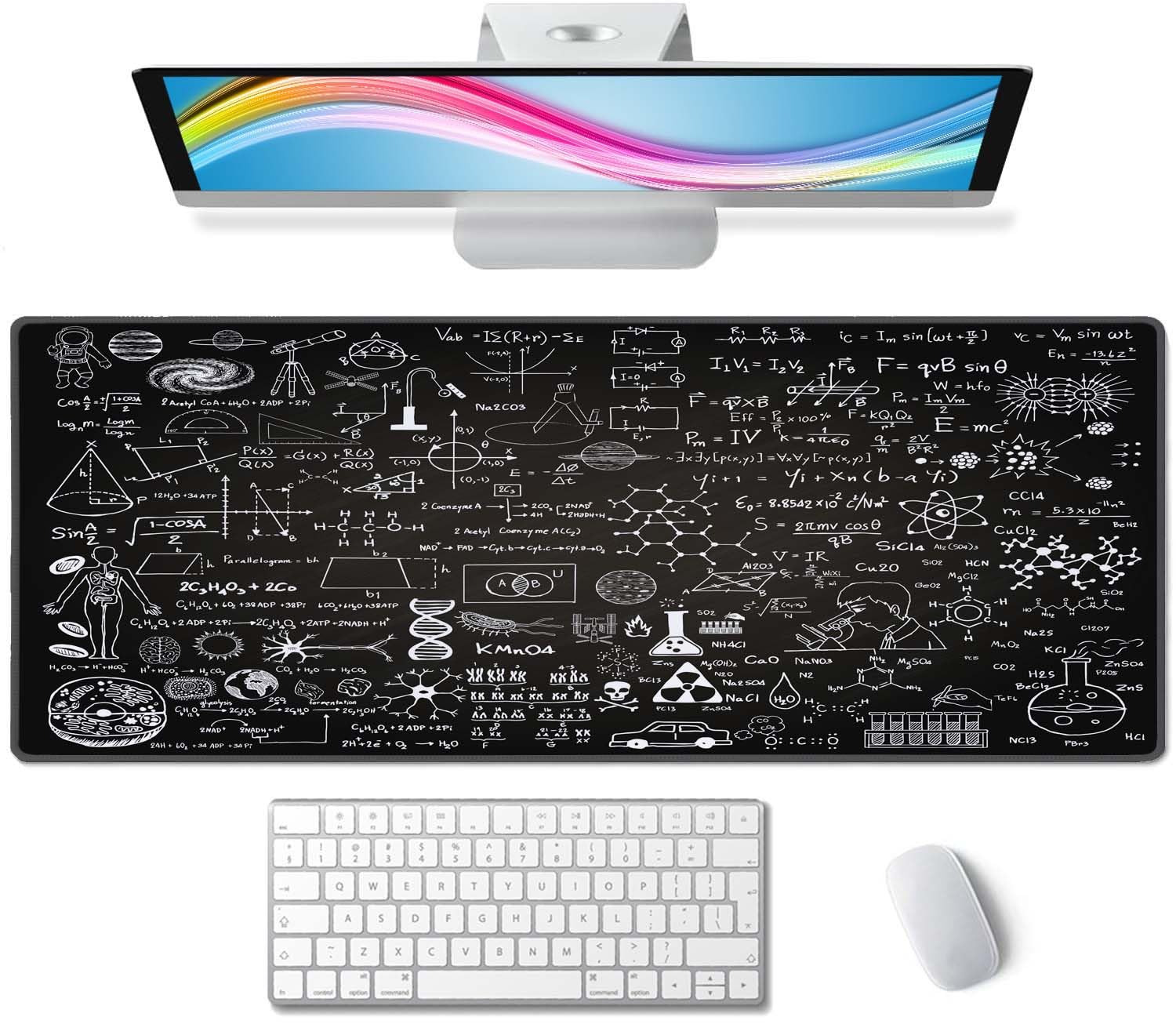 Amazon.com: Science Formulas Gaming Mouse Pad, Extended Large Mouse Mat ...