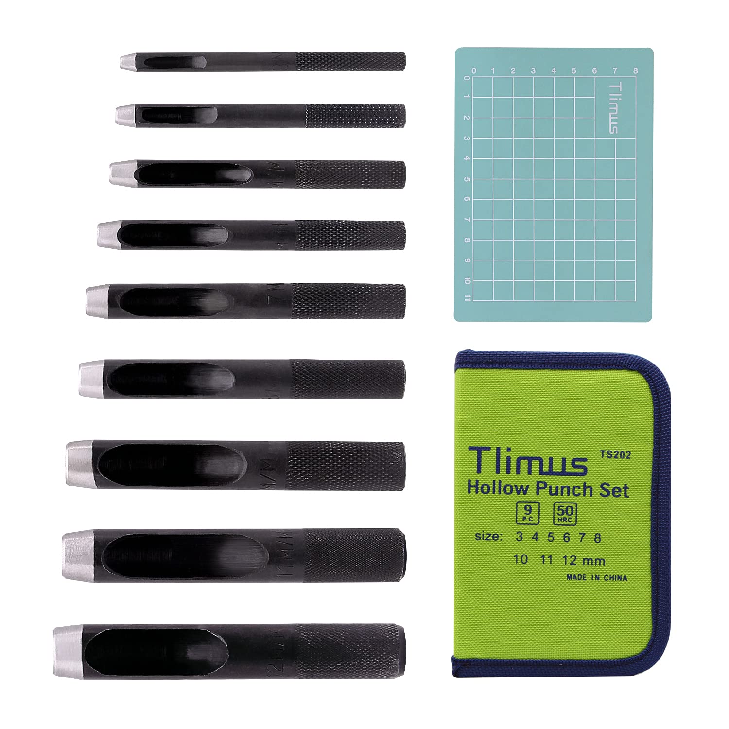 Tlimus 9 Pieces Heavy Duty Round Punch Set?3mm-12mm? with a Free ...