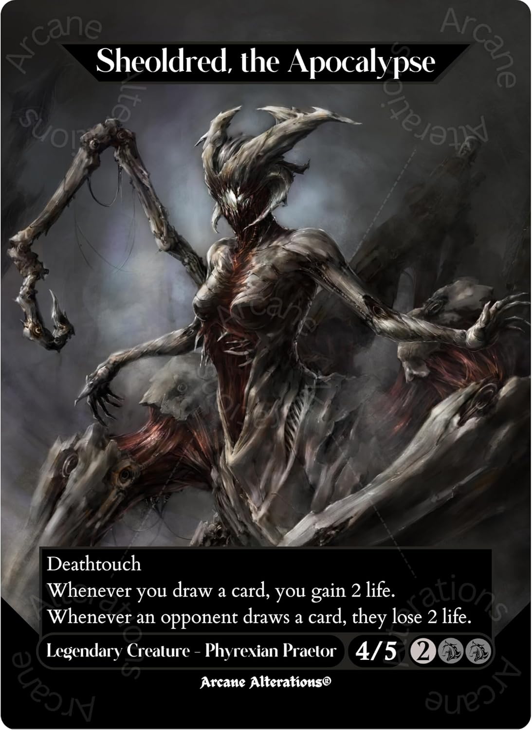 Amazon.com: Sheoldred, The Apocalypse - Full Art Altered Art Custom ...