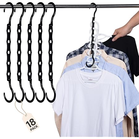Amazon.com: Space Saving Hangers, 10 Pack Metal Hanger Organizer, Space ...