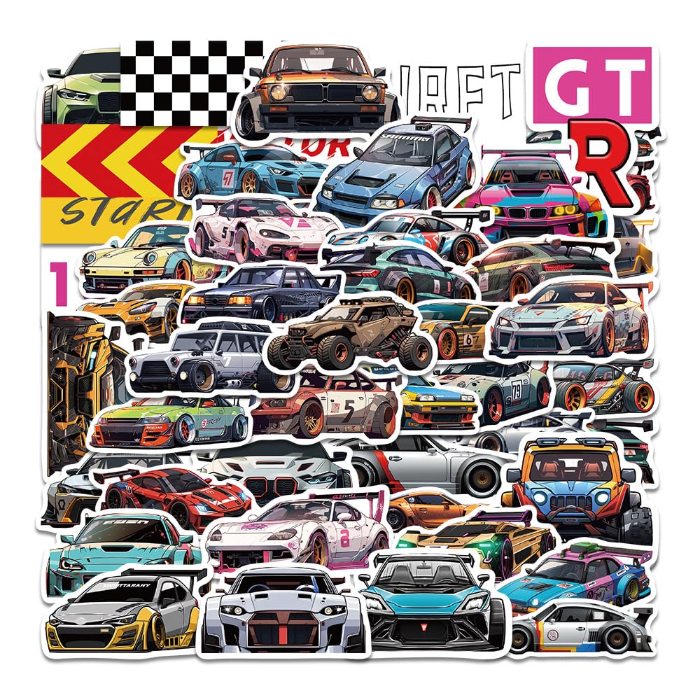 Amazon.com: JDM Car Stickers 50Pcs,Racing Car Stickers,Racing Stickers ...
