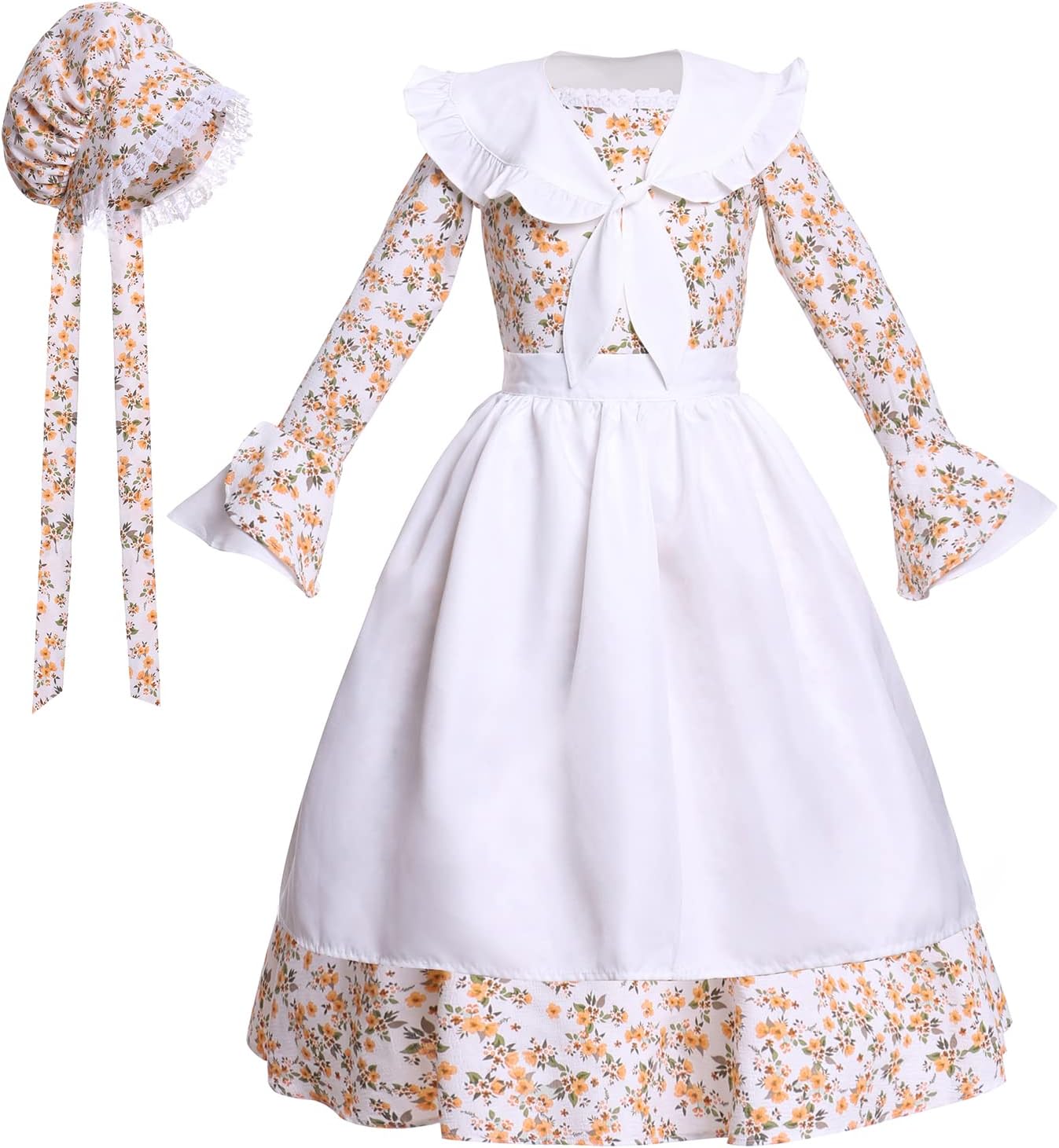 Amazon.com: Mikan Tsumiki Colonial Costume Girls Pioneer Dress Prairie ...