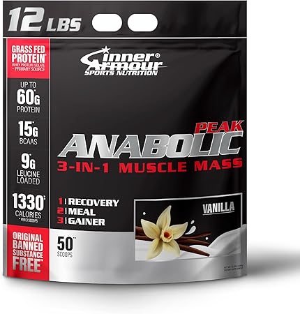 Amazon.com: Inner Armour Anabolic Peak 3-in-1 Muscle Mass Gainer ...