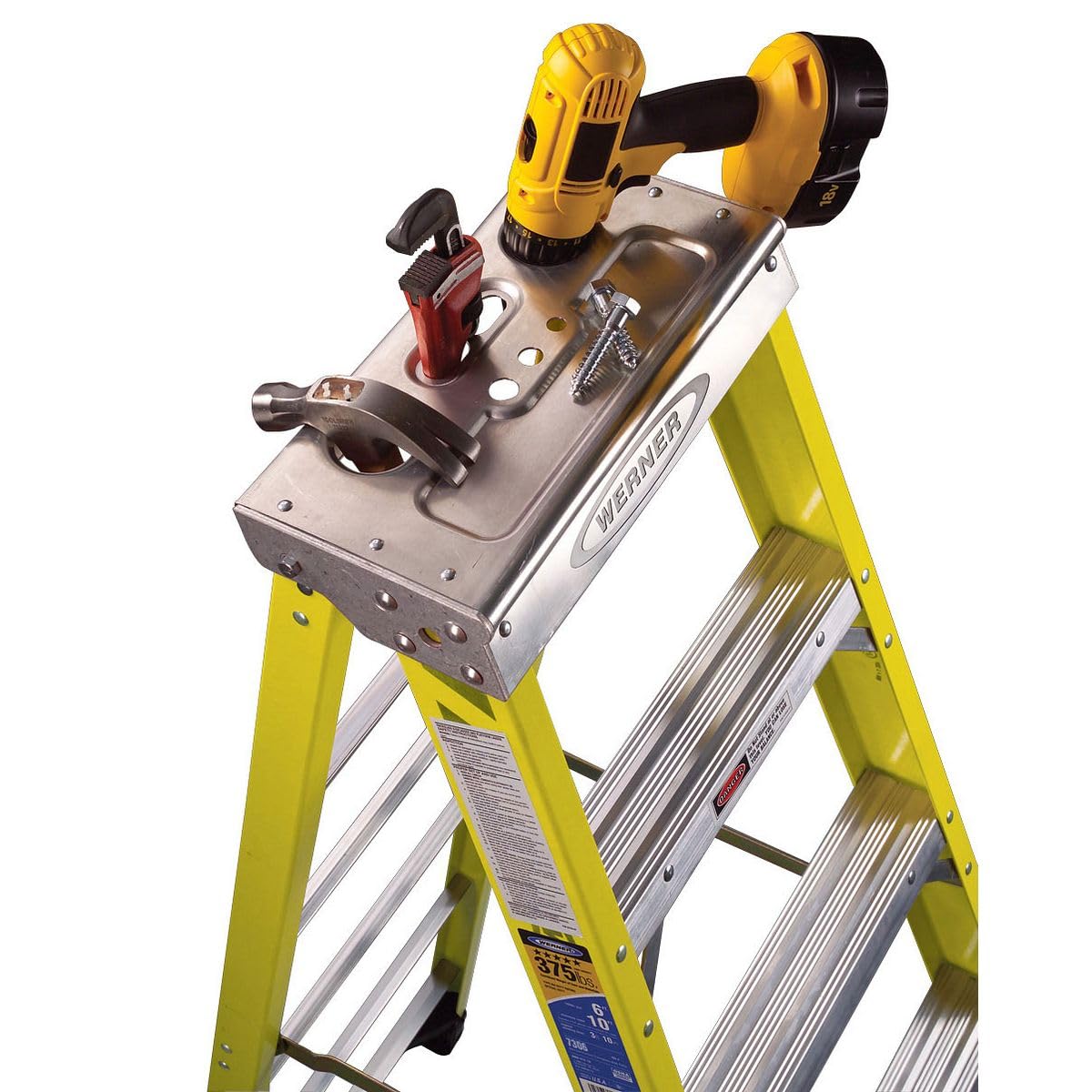 Werner 3 Ft Fiberglass Step Ladder With 375 Lb Load