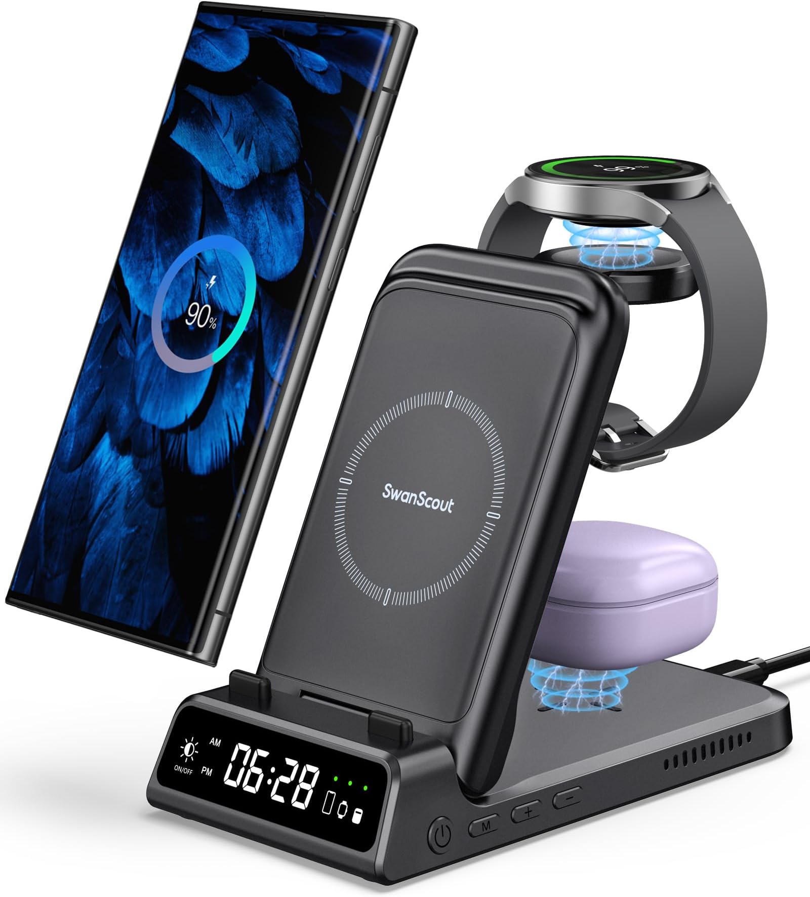 SwanScout Charging Station for Samsung S24 Ultra, SwanScout 703S ...