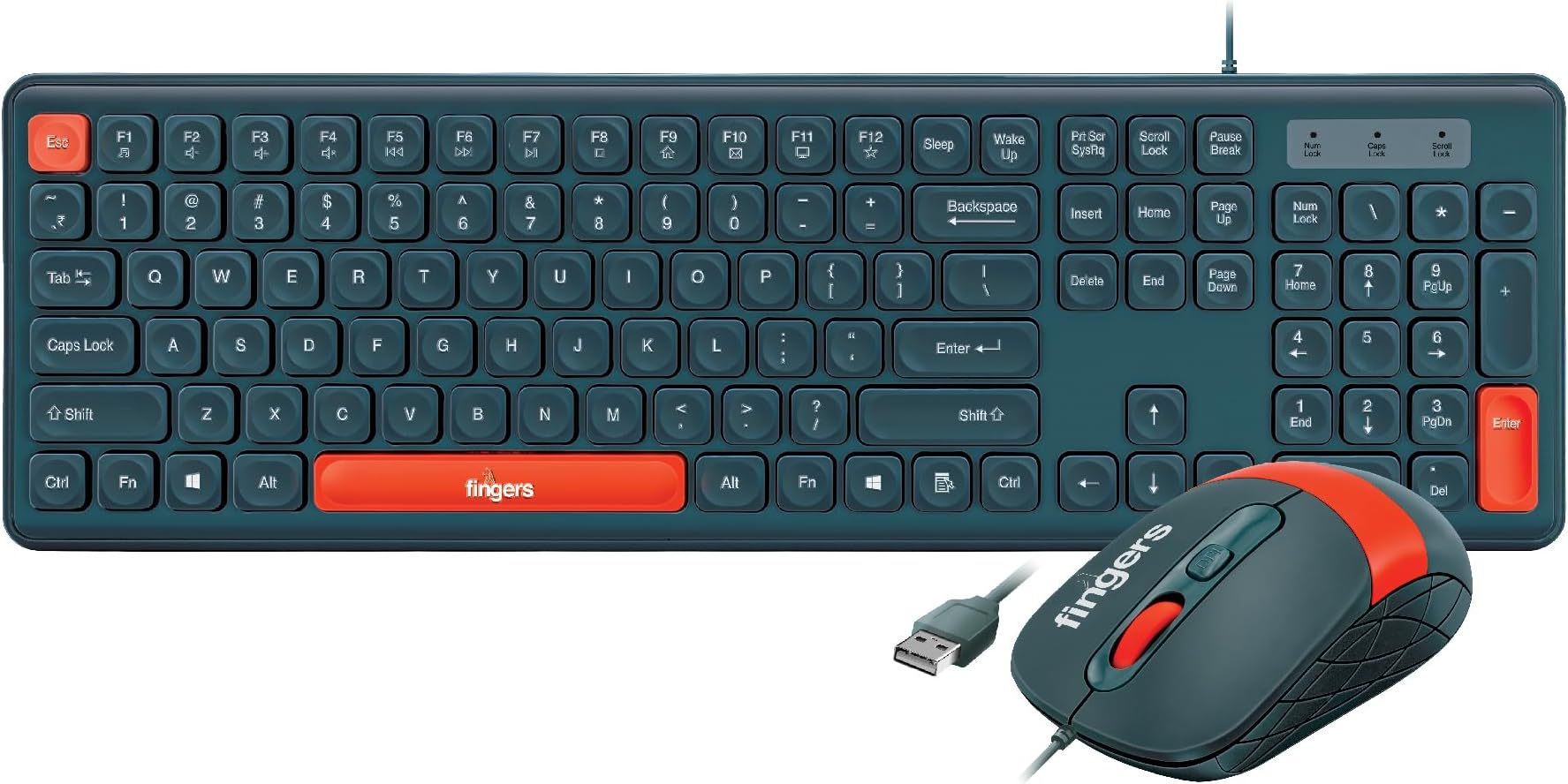 Amazon.in: Buy Lenovo 160 Keyboard & Mouse Wired Combo | Waterproof ...