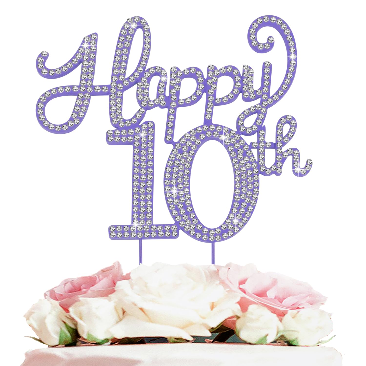 Amazon.com: Happy 10th Birthday Decorations,10th Birthday Purple ...