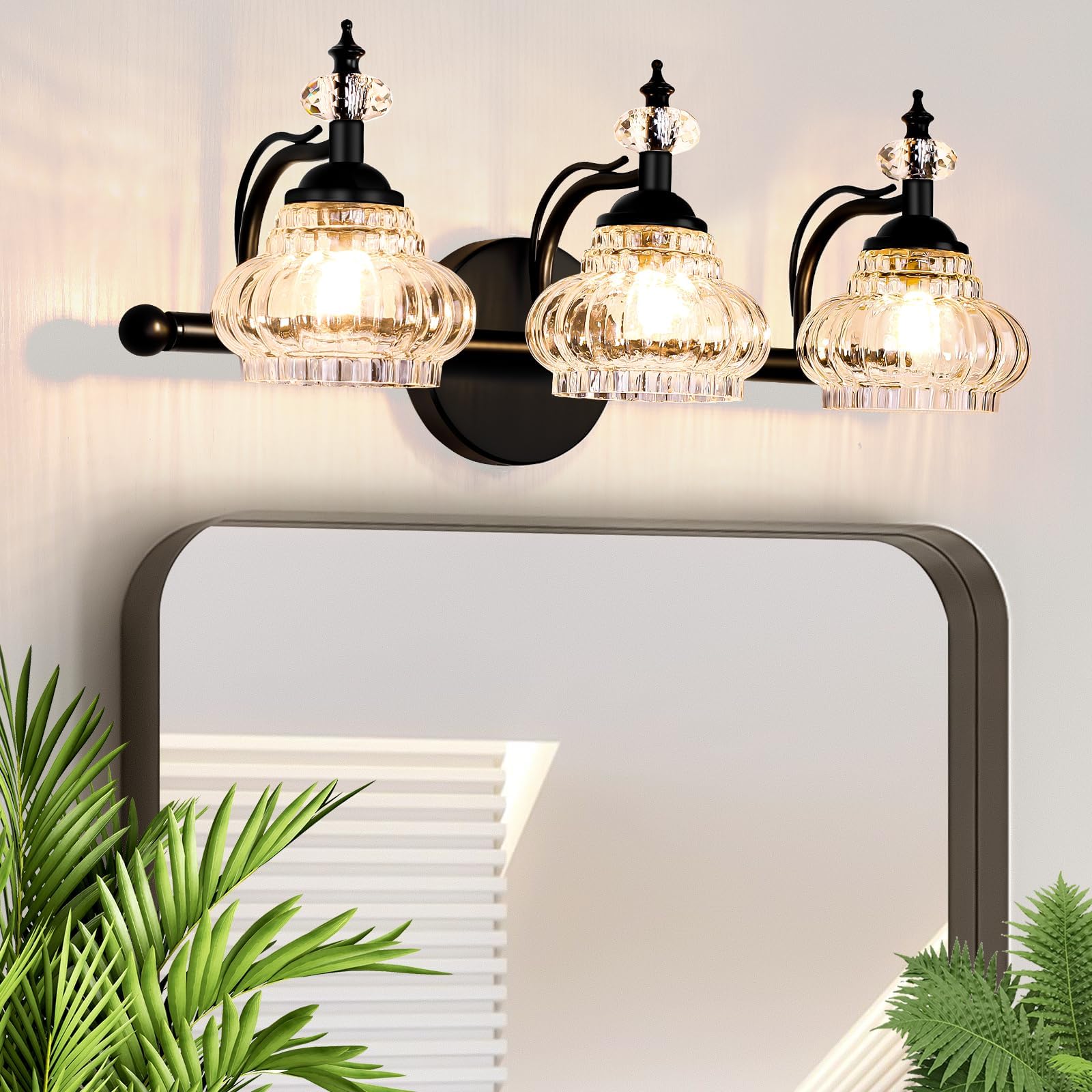 Urban Ambiance Luxury Crystal Bathroom Vanity Light, Medium Size: 7.5 ...
