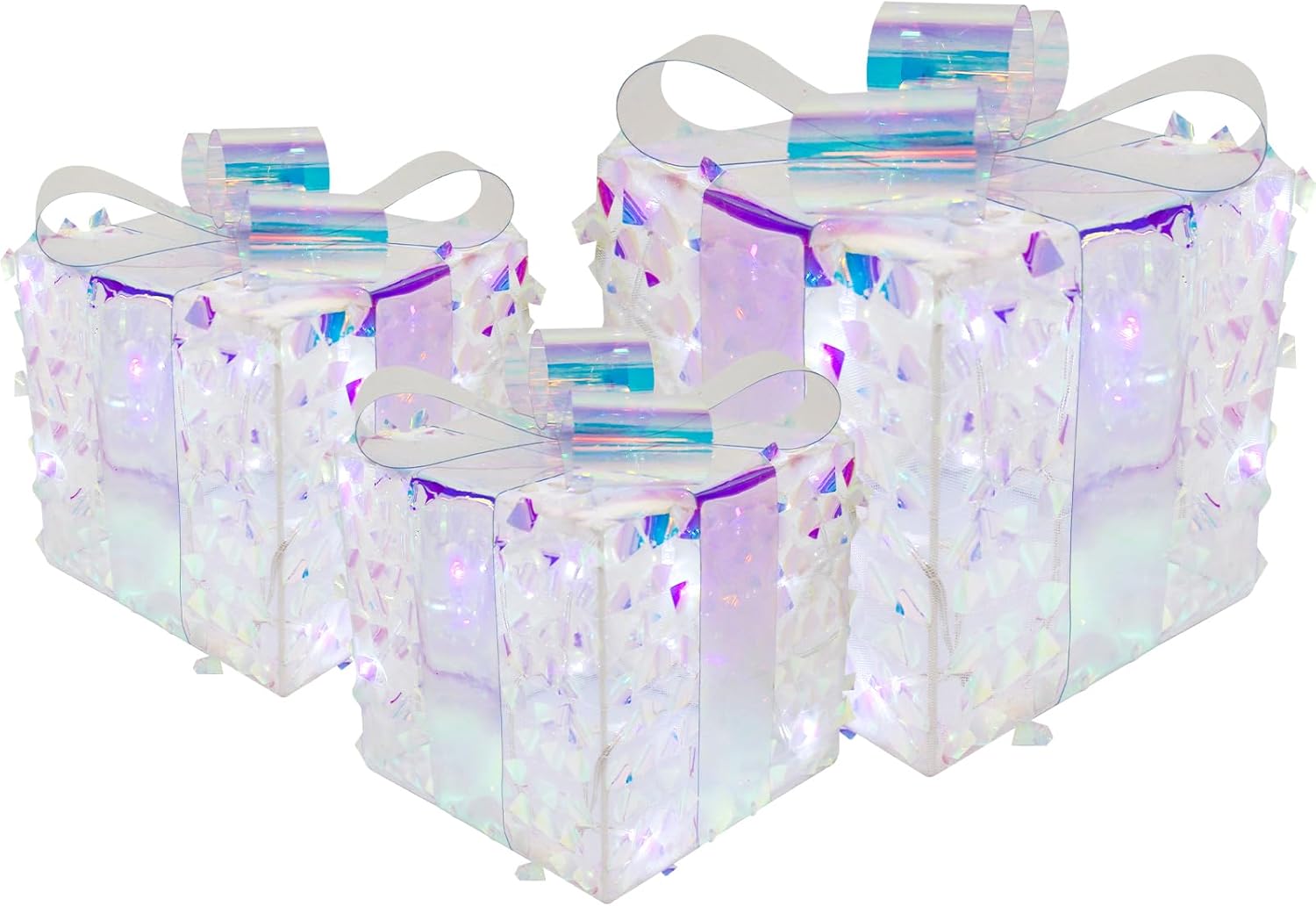 Amazon.com: 8" Pri-lit Boxes Decoration,Lighted-up Christmas ...