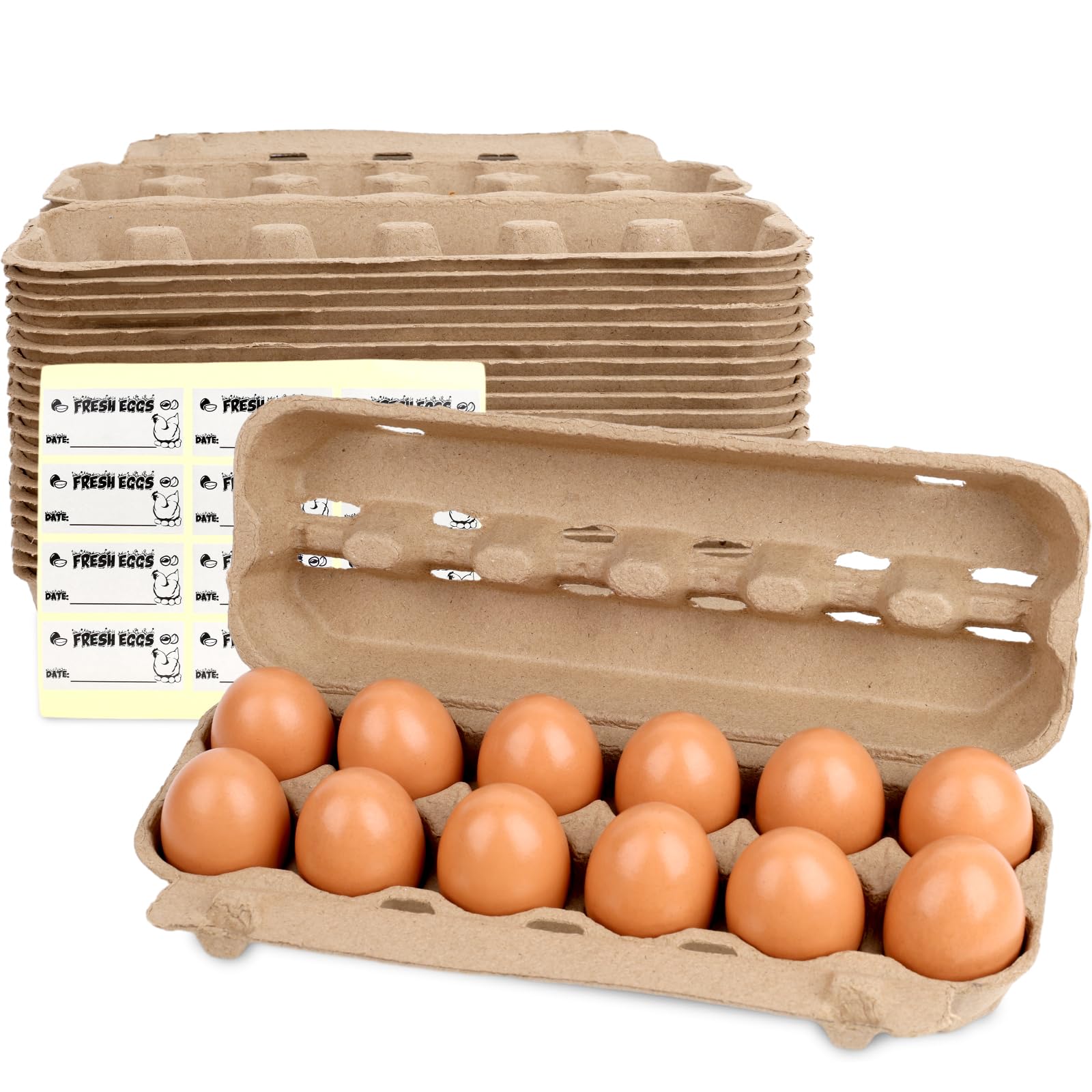 Snapklik.com : 24PCS Paper Egg Cartons, Pulp Egg Holder Cardboard Dozen ...