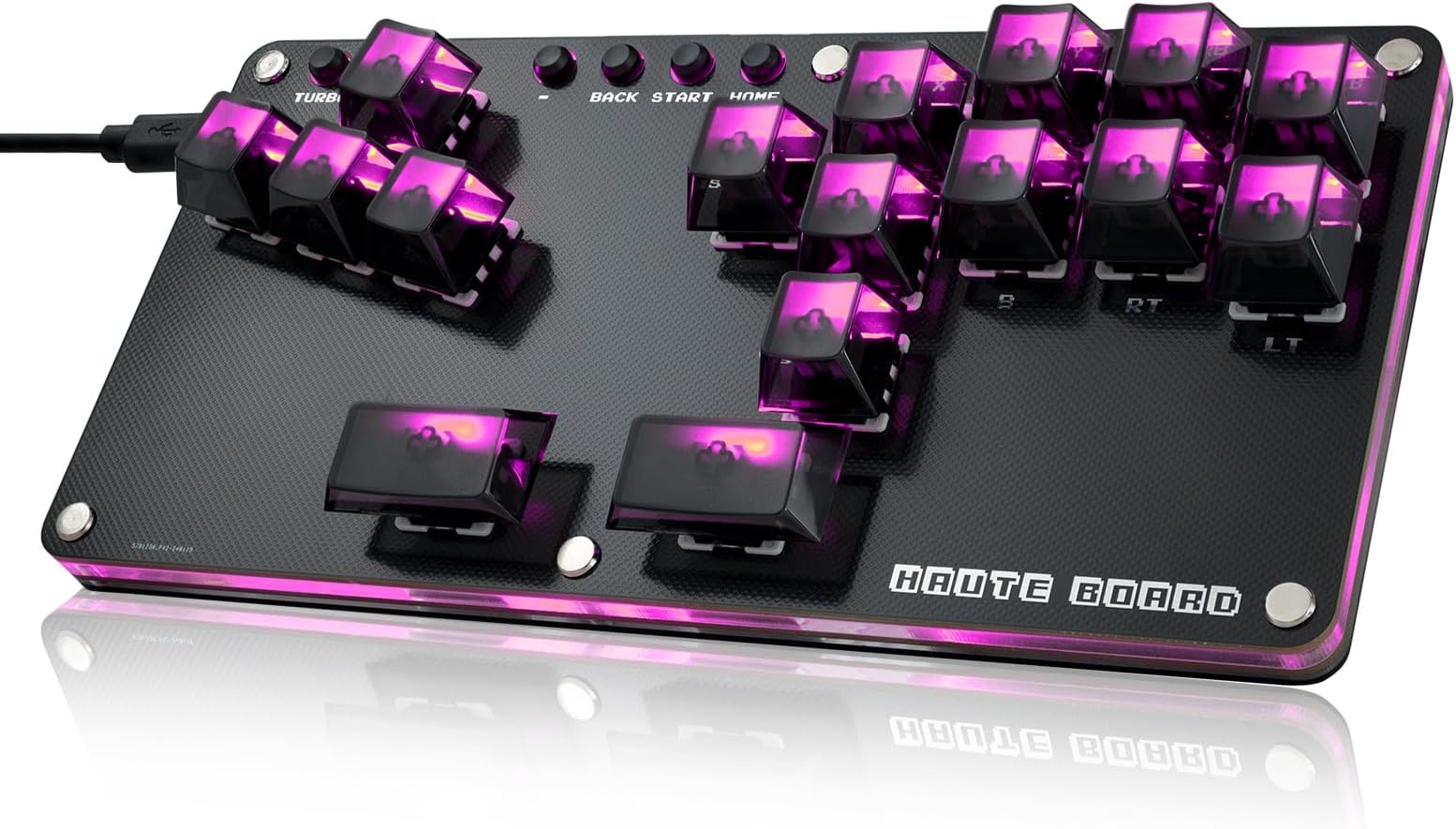 Amazon.co.jp: Haute42 レバーレス アケコン レバーレス アーケードコントローラー B16ボタン キーボード for PC ...