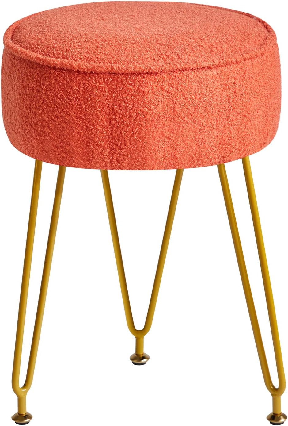 Amazon.com: IBUYKE Teddy Velvet Round Footrest Stool Ottoman, Makeup ...