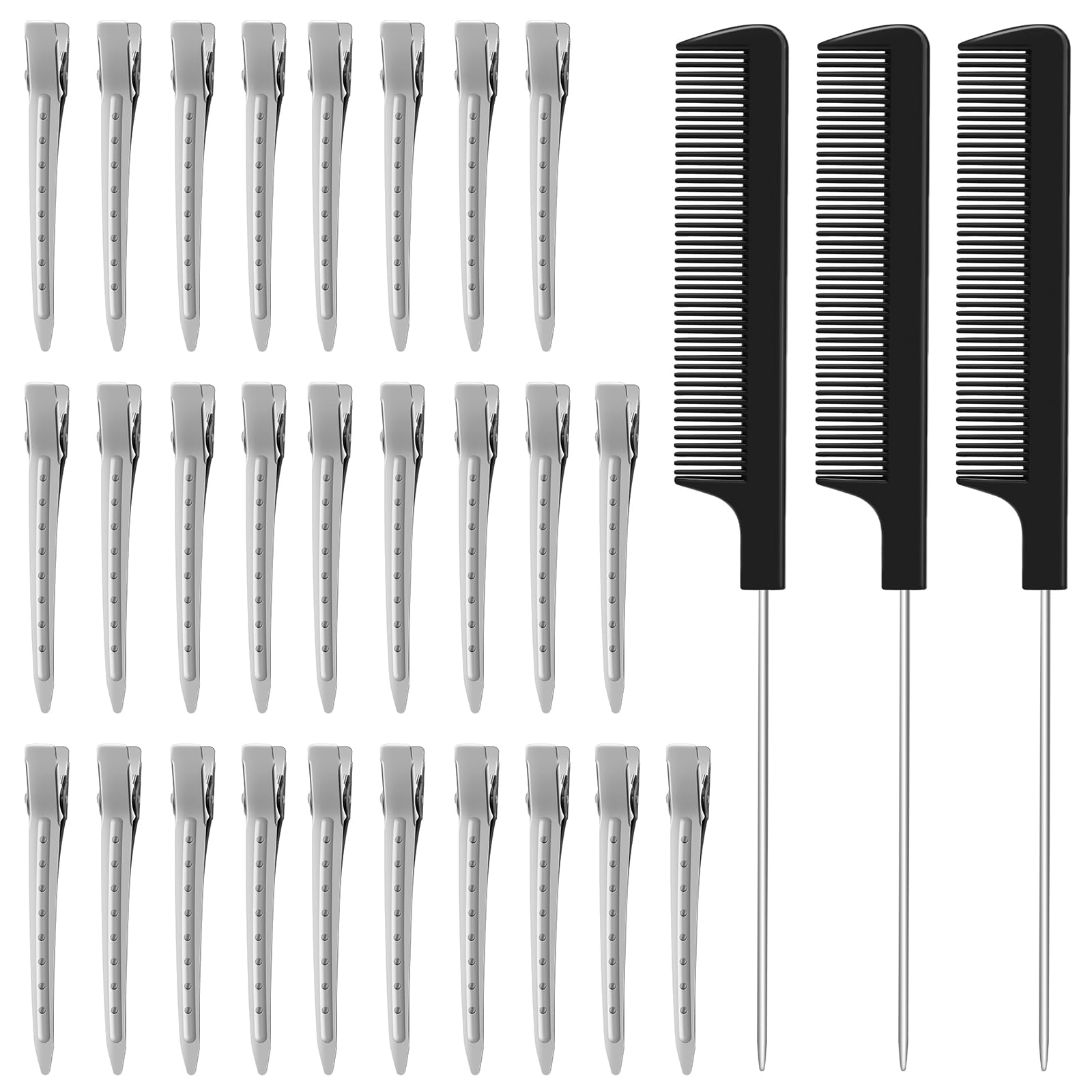 Amazon.com : Mia Klein Metal Duck Billed Hair Clips For Styling 24Pcs ...