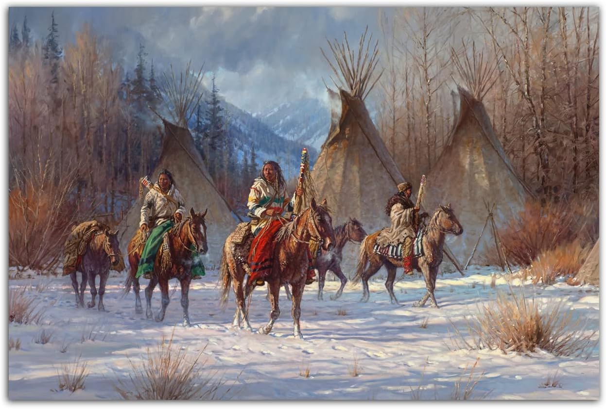 Amazon.com: Jigsaw Puzzle for Adults -American Indian Chief Tribal and ...