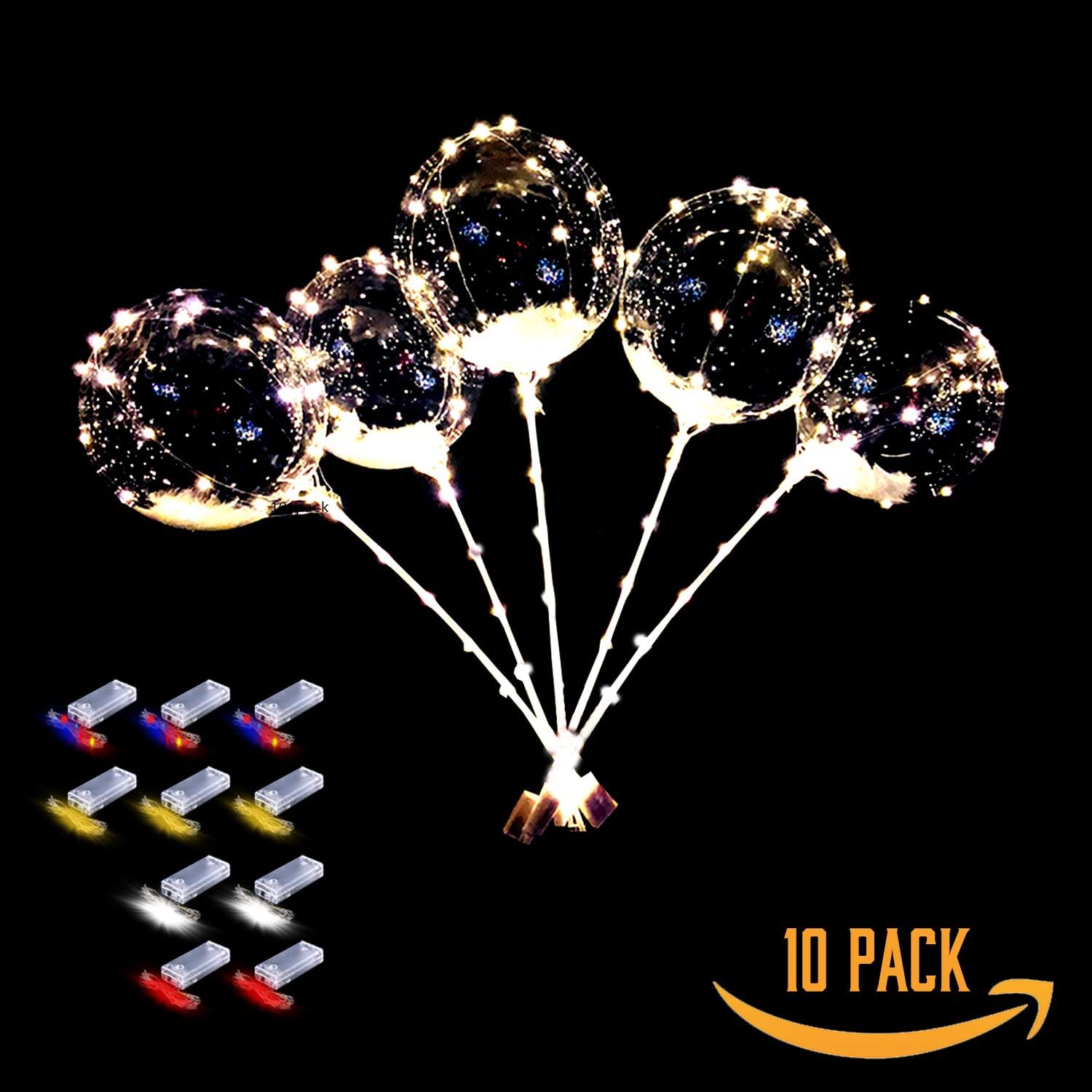 Globos LED Bobo, una combinación de cuatro colores, paquetes de 10 ...