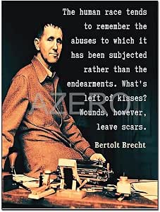 Amazon.com: GIISH Playwright Bertolt Brecht Quote Poster 3 Canvas ...