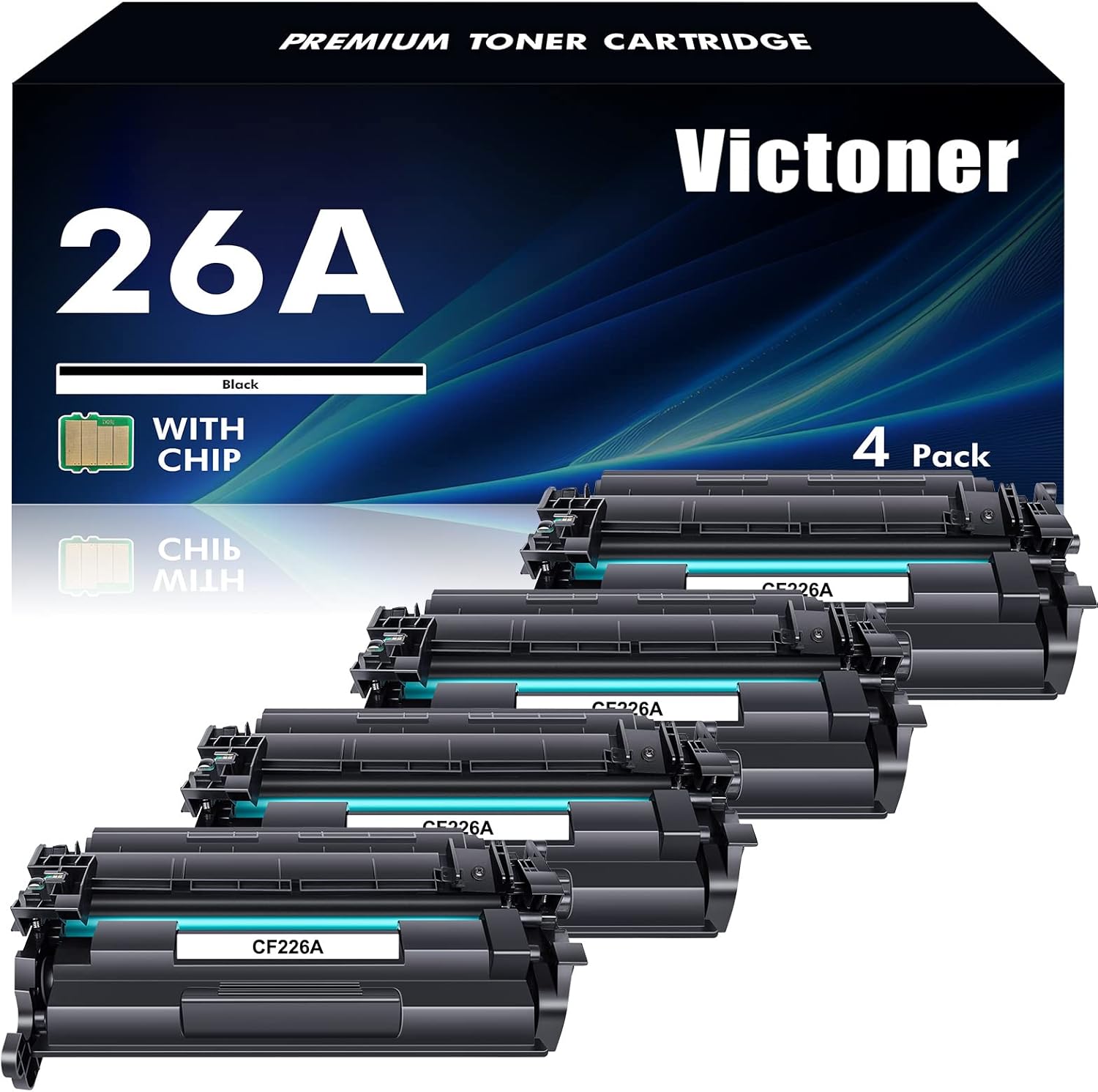 Amazon.com: 26A CF226A Toner Cartridges 4 Pack Compatible Replacement ...