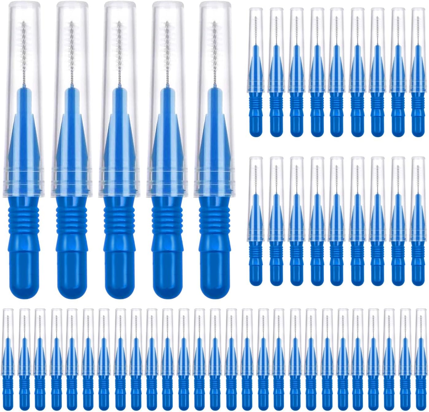 Amazon.com: Quacc 50pcs Soft Interdental Brush Flossers Braces Brush ...