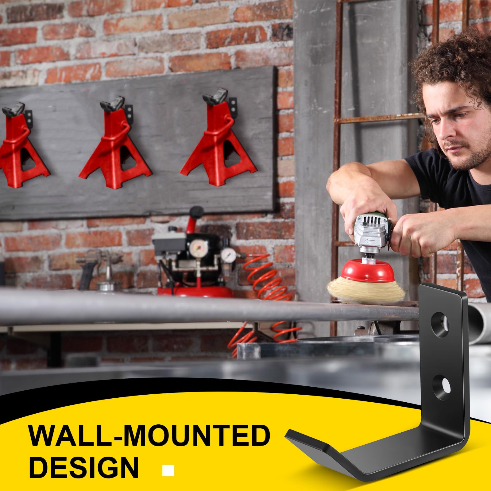 Snapklik.com : Blulu 12 Pcs Jack Stand Wall Mount Organizer Brackets ...