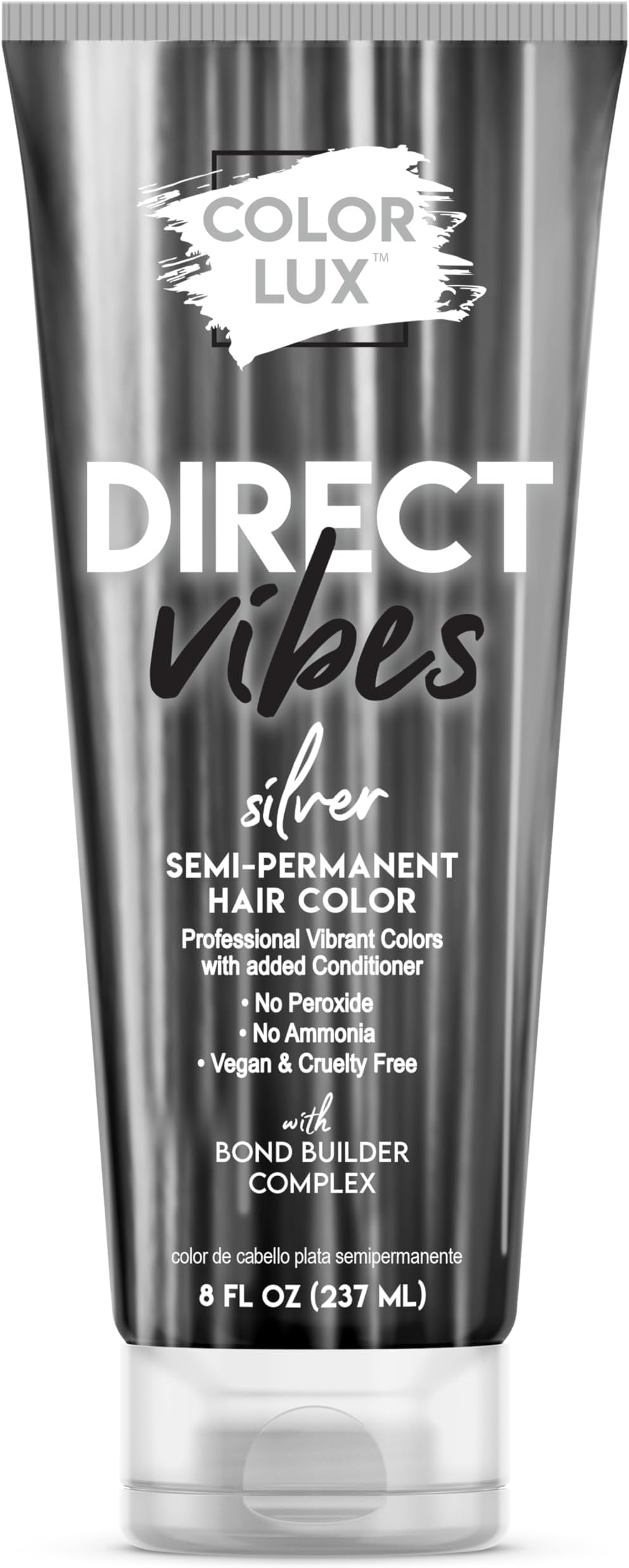 Amazon.com : Color Lux Direct Vibes Semi-Permanent Hair Color, Silver ...