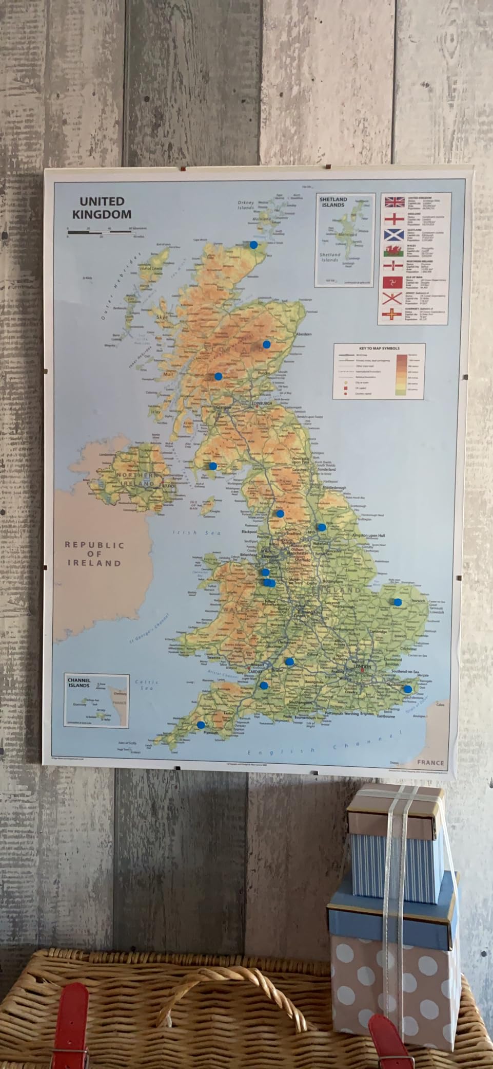 Detailed Physical Map of the United Kingdom of Great Britain and ...