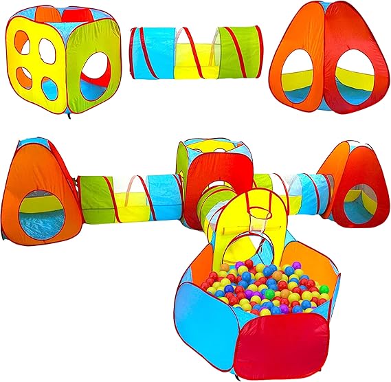 Amazon.com: Playz Ball Pit, Play Tent and Tunnels for Kids, Gift for ...