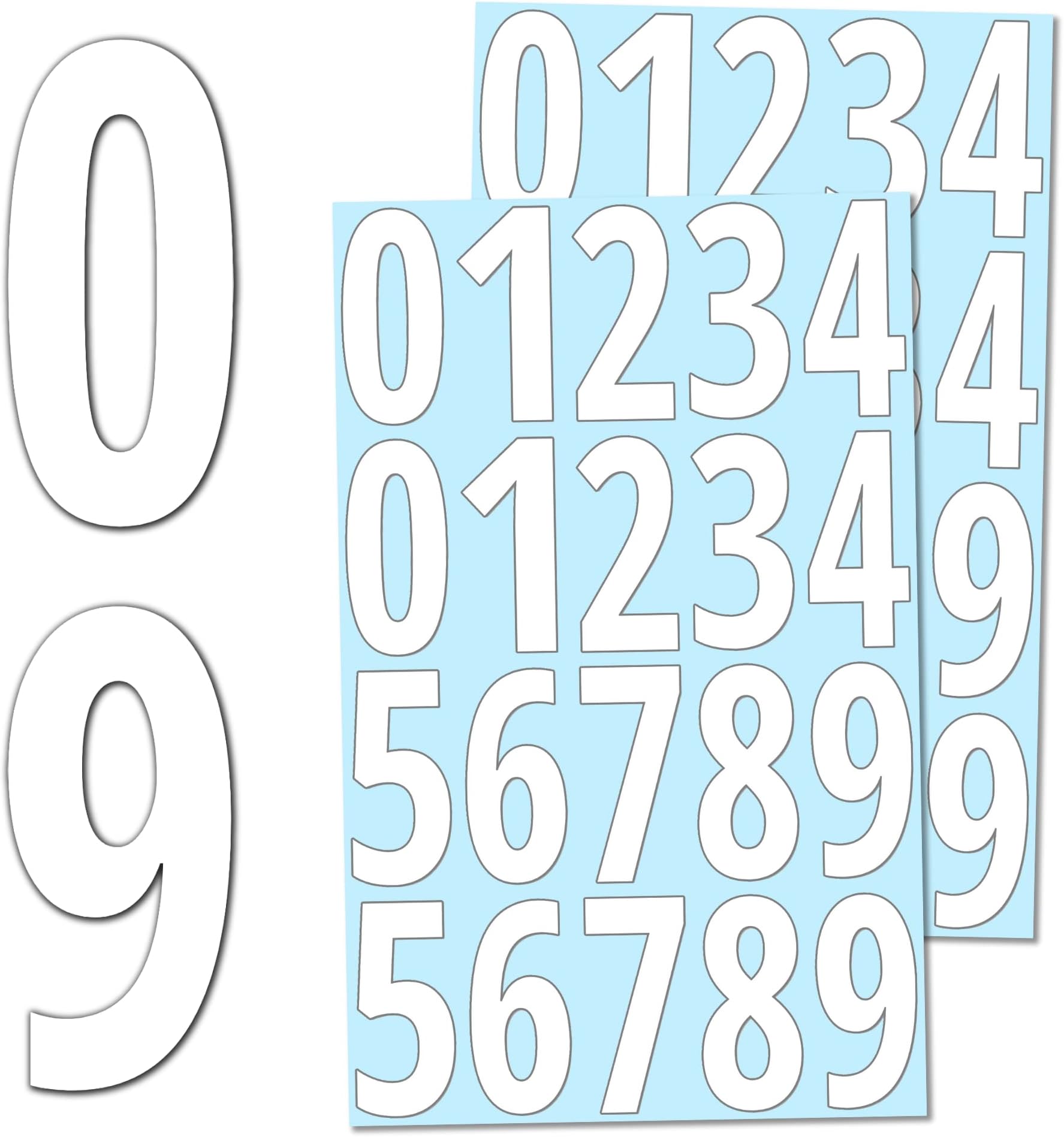 200 Pieces, 75mm - Number Stickers, Waterproof Vinyl Stick On Numbers ...