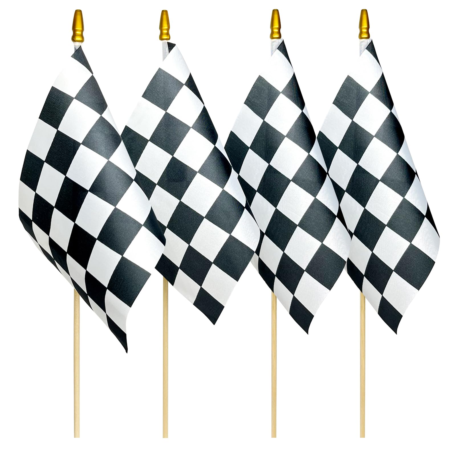 Amazon.com : 12 Pack 8×12 inch Checkered Flag, Black and White Racing ...