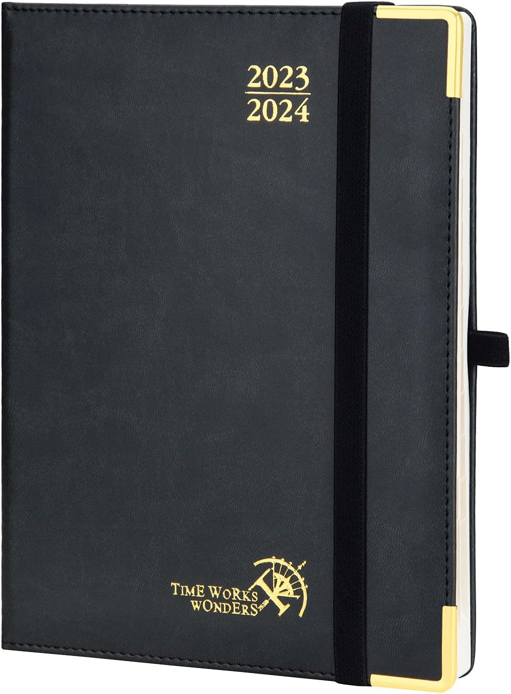 POPRUN Premium Kalender 2023 2024 Wochenplaner 22 x 16,5 cm, 17-Monate ...