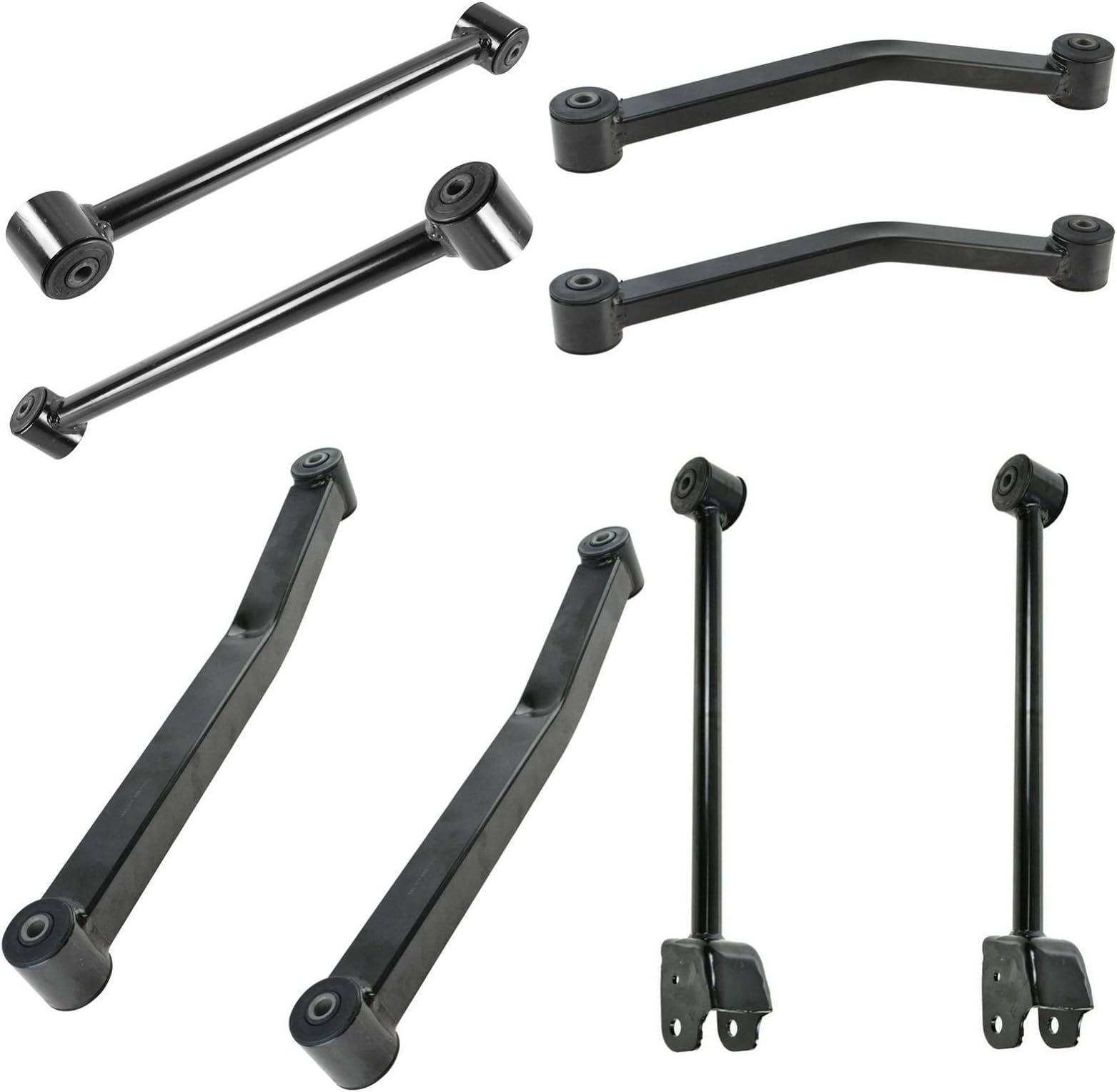Amazon.com: Front Rear Suspension Upper Lower Control Arm Kit Set 8pc ...
