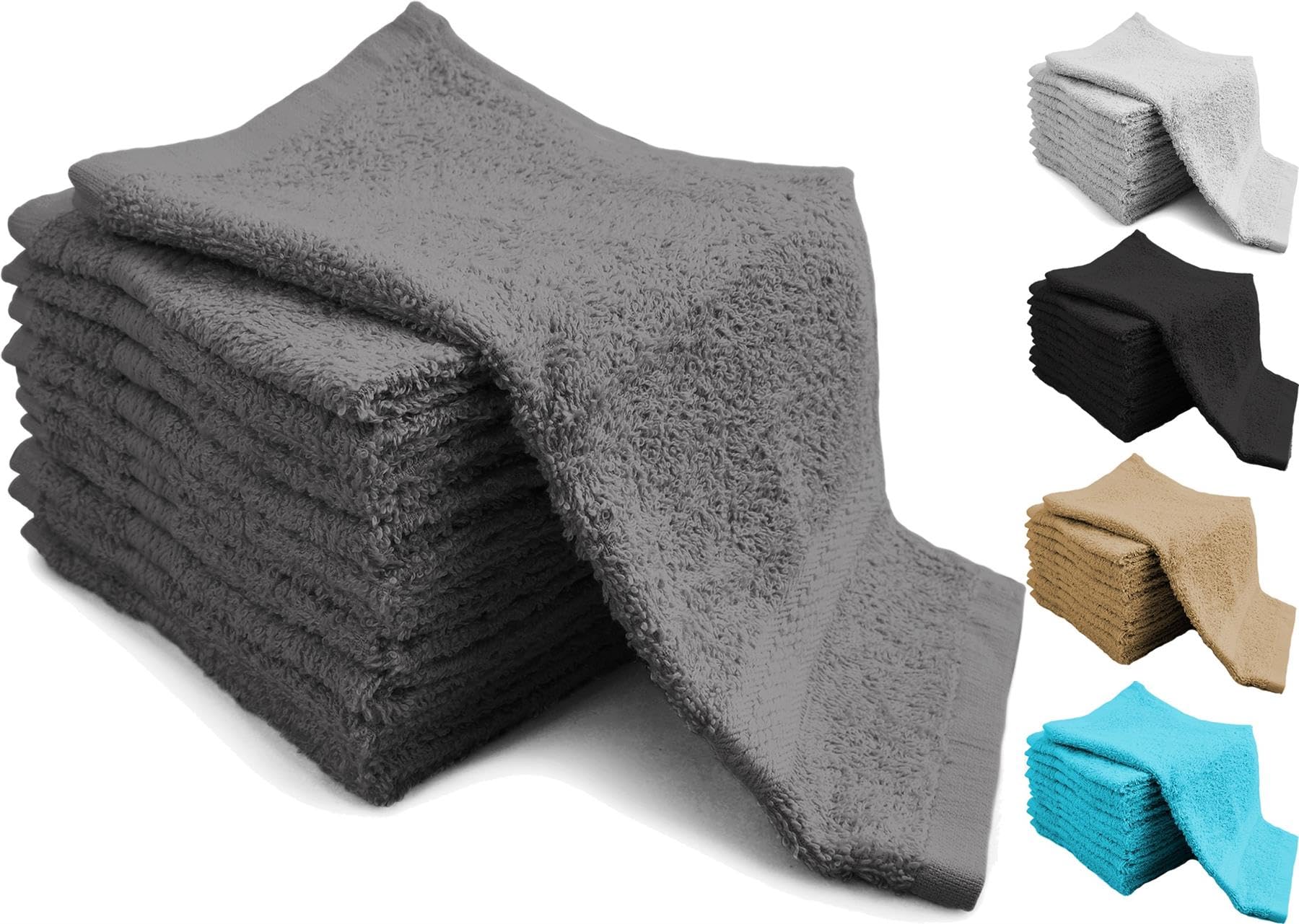 20 Assorted Colour Cotton face cloths Flannels 30cm x 30cm : Amazon.co ...