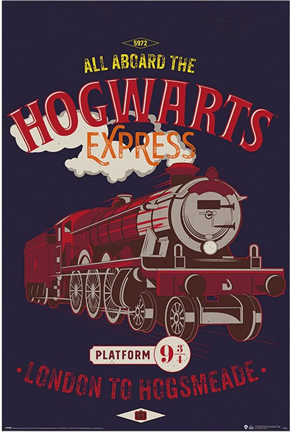 Harry Potter - Poster MAGICAL MOTORS (Taille unique) (Bleu marine foncé ...