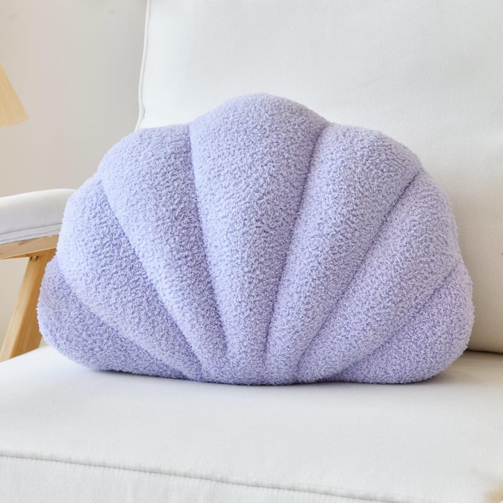 Amazon.com: Lfsaaj Lavender Seashell Throw Pillows, Shell Shaped Throw ...