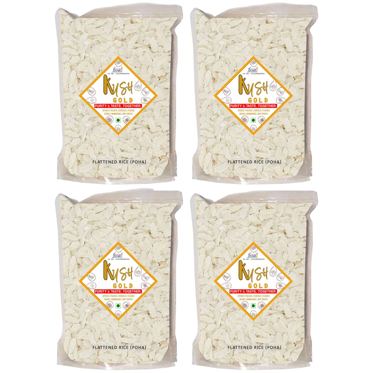 Buy Kush Gold Premium Indori Poha / Flattened Rice / Beaten Rice / Rice ...