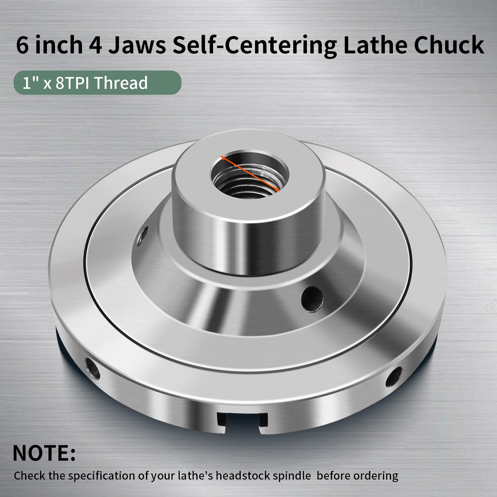 Snapklik.com : Wood Lathe Chuck 6 Inch 4 Jaws Self-Centering Lathe ...