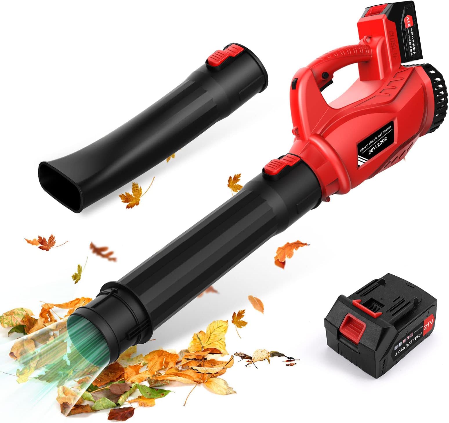 Amazon.com: GardenJoy 40V Cordless Leaf Blower - 500CFM Brushless ...