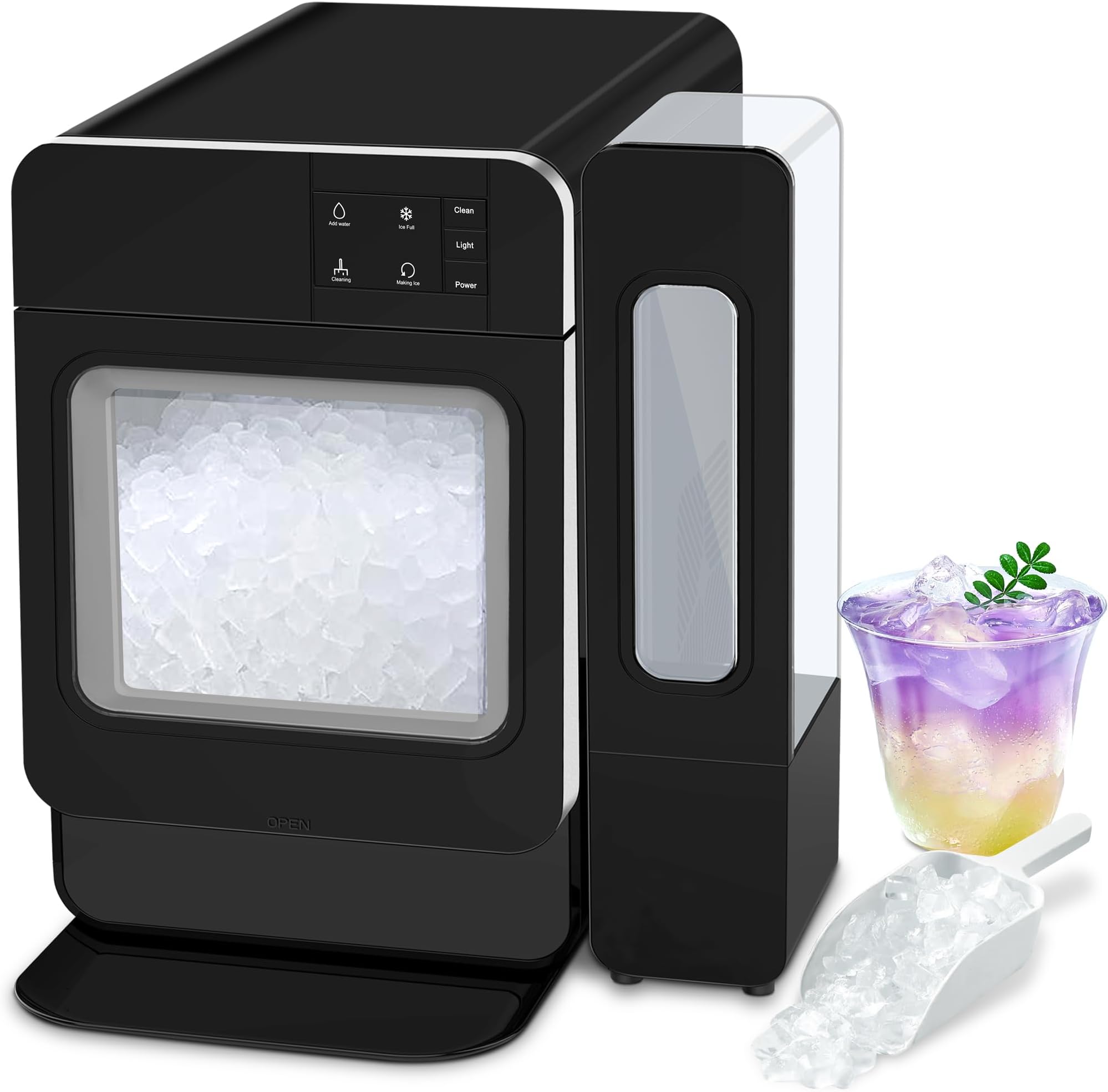 Amazon.com: ICEVOKE Countertop Nugget Ice Maker, Portable Ice Machine ...