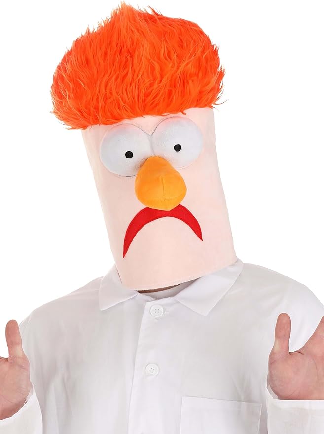Amazon.com: The Muppets Beaker Full Head Costume Mask for Adults ...