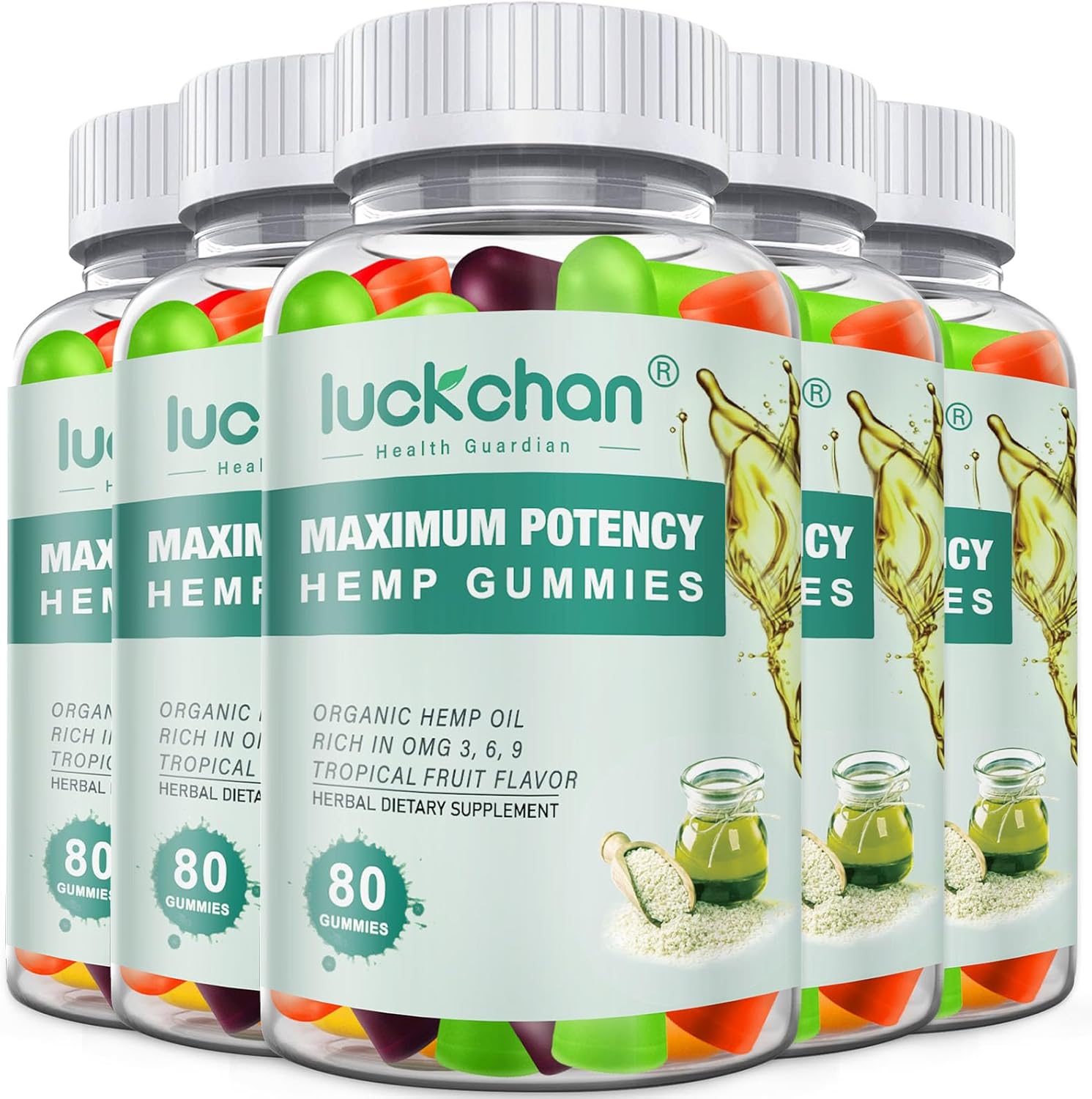 Amazon.com: (5 Packs) Hemp Gummies High Potency - Pure Extra Strength ...